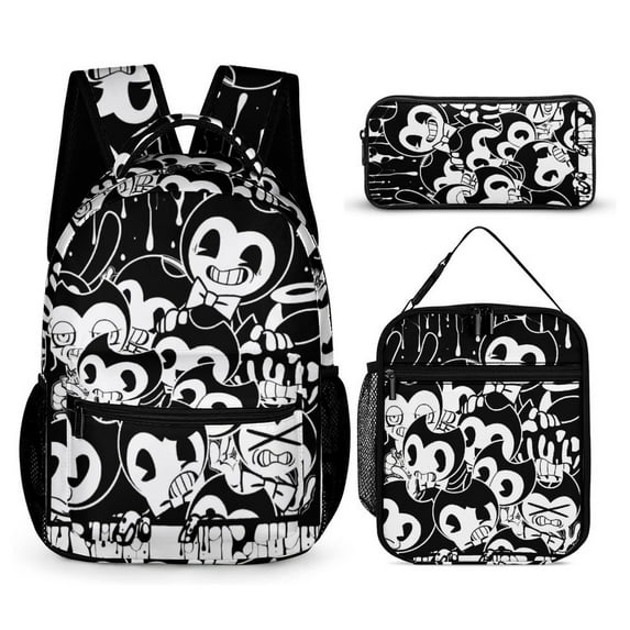 Bendy And The Ink Machine (1) Anime-themed backpack lunch bag, and ...