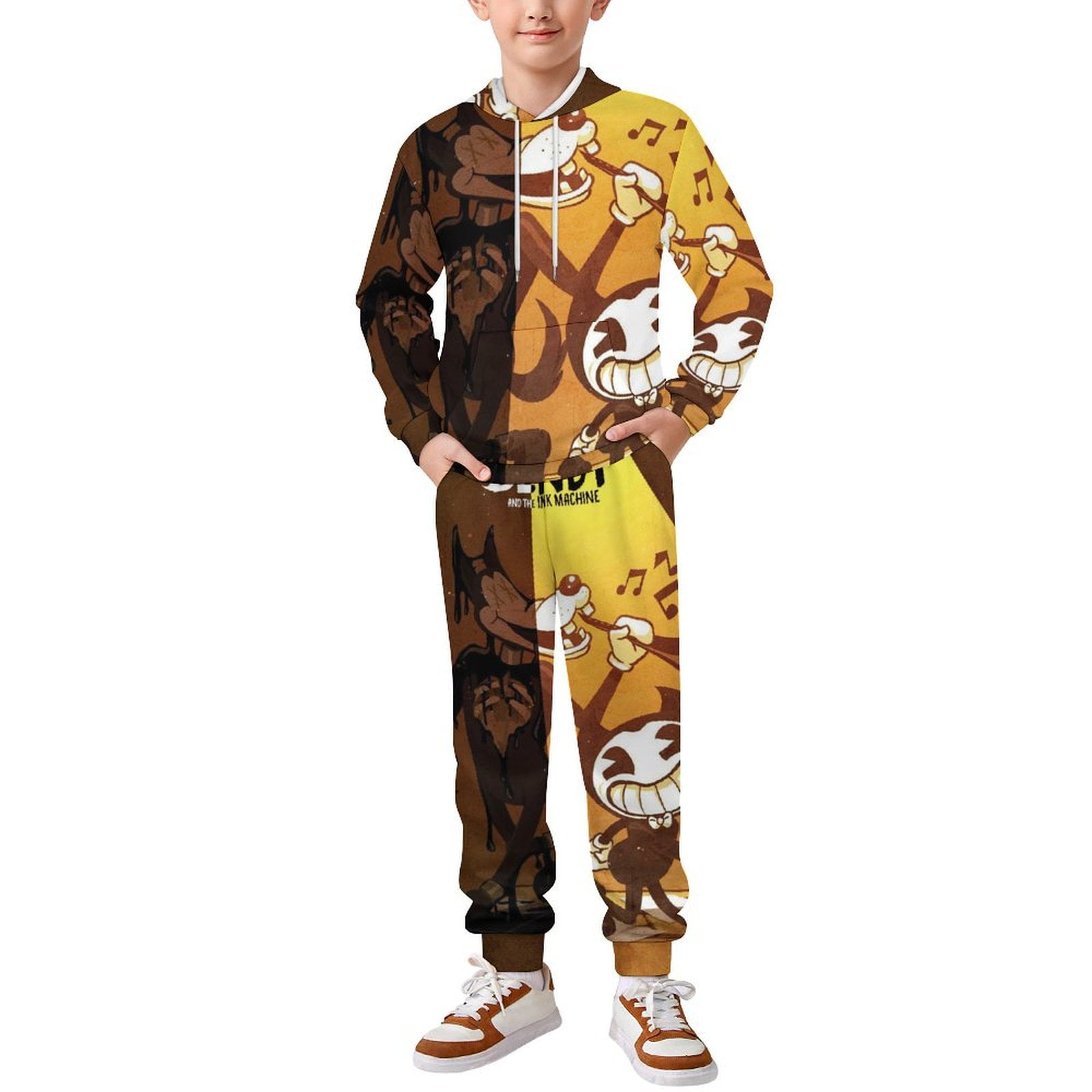 Bendy And The Ink Machine 2 Piece Outfits Hoodie Sweatsuits Set ...