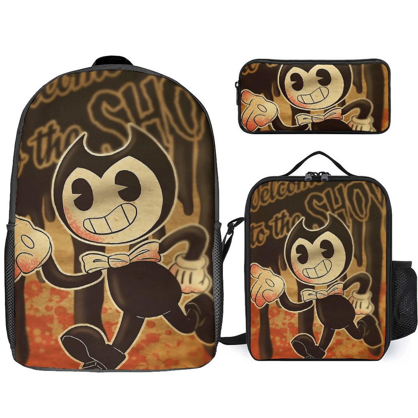 Bendy And The Ink Machine 3Pcs BookBag Backpacks Sets with Lunch Bag ...