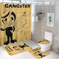 Bendy And The Ink Machine 4 Piece Cartoon Shower Curtain Set Cassette ...