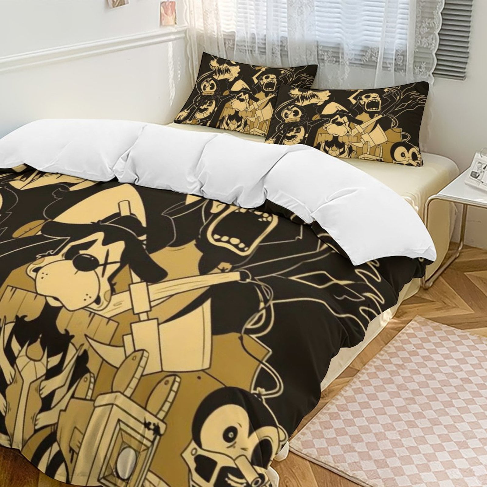 Bendy And The Ink Machine (8) Bed 3 Piece Thickened Breathable Soft ...