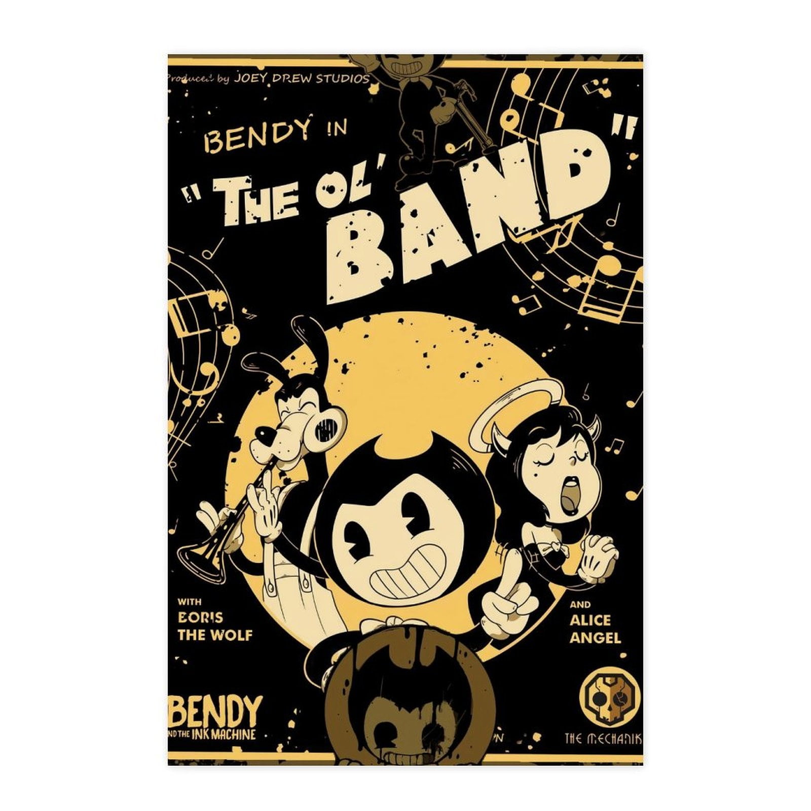 Bendy And The Ink Machine Anime stickers posters wall decoration 30*45 ...