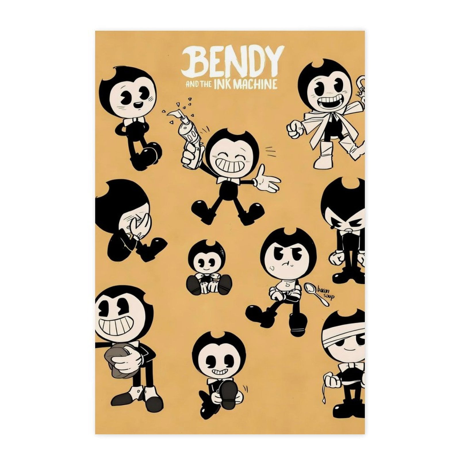 Bendy And The Ink Machine Anime stickers posters wall decoration 30*45 ...