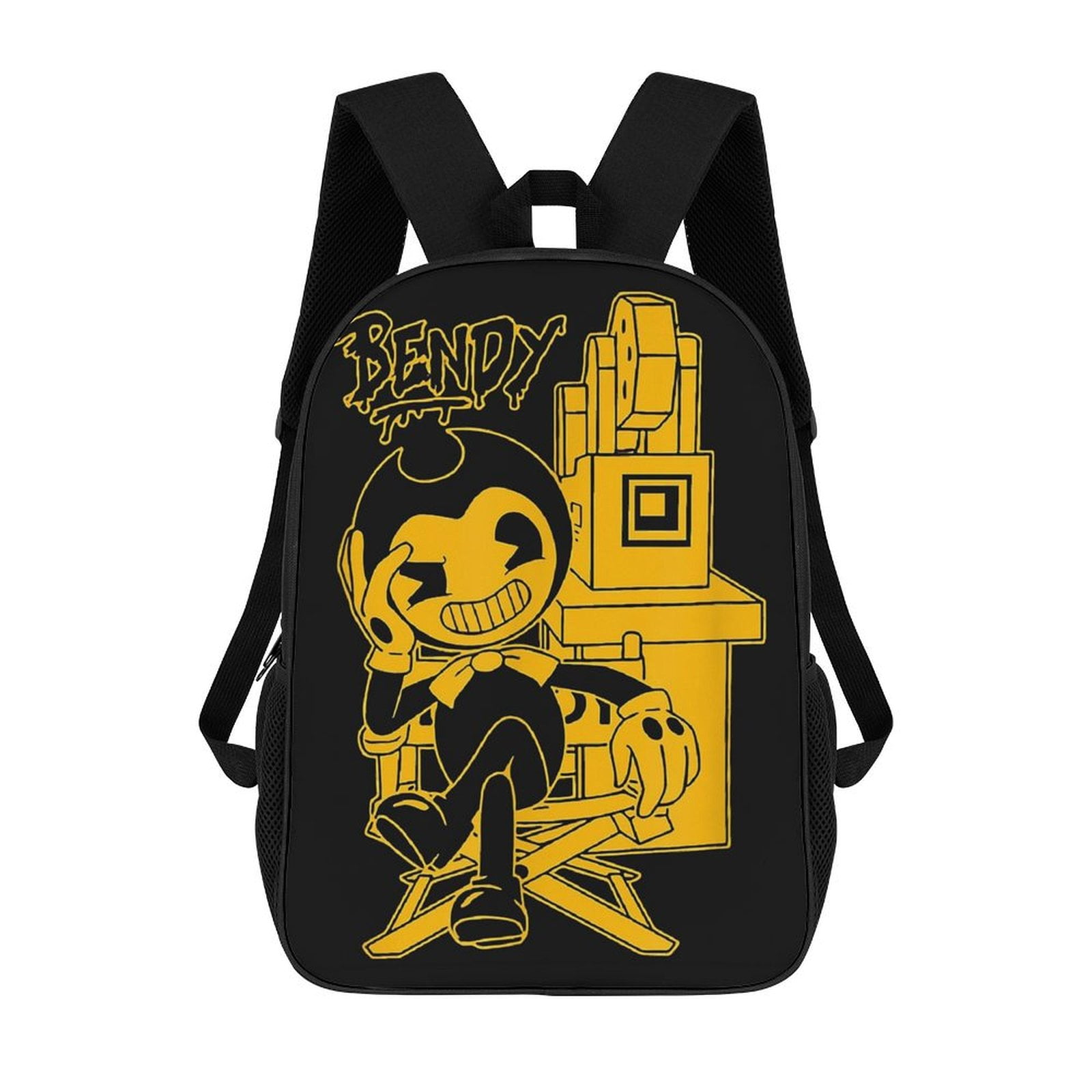 Bendy And The Ink Machine Backpack 17 Inch Book Bags Casual Daypack for ...