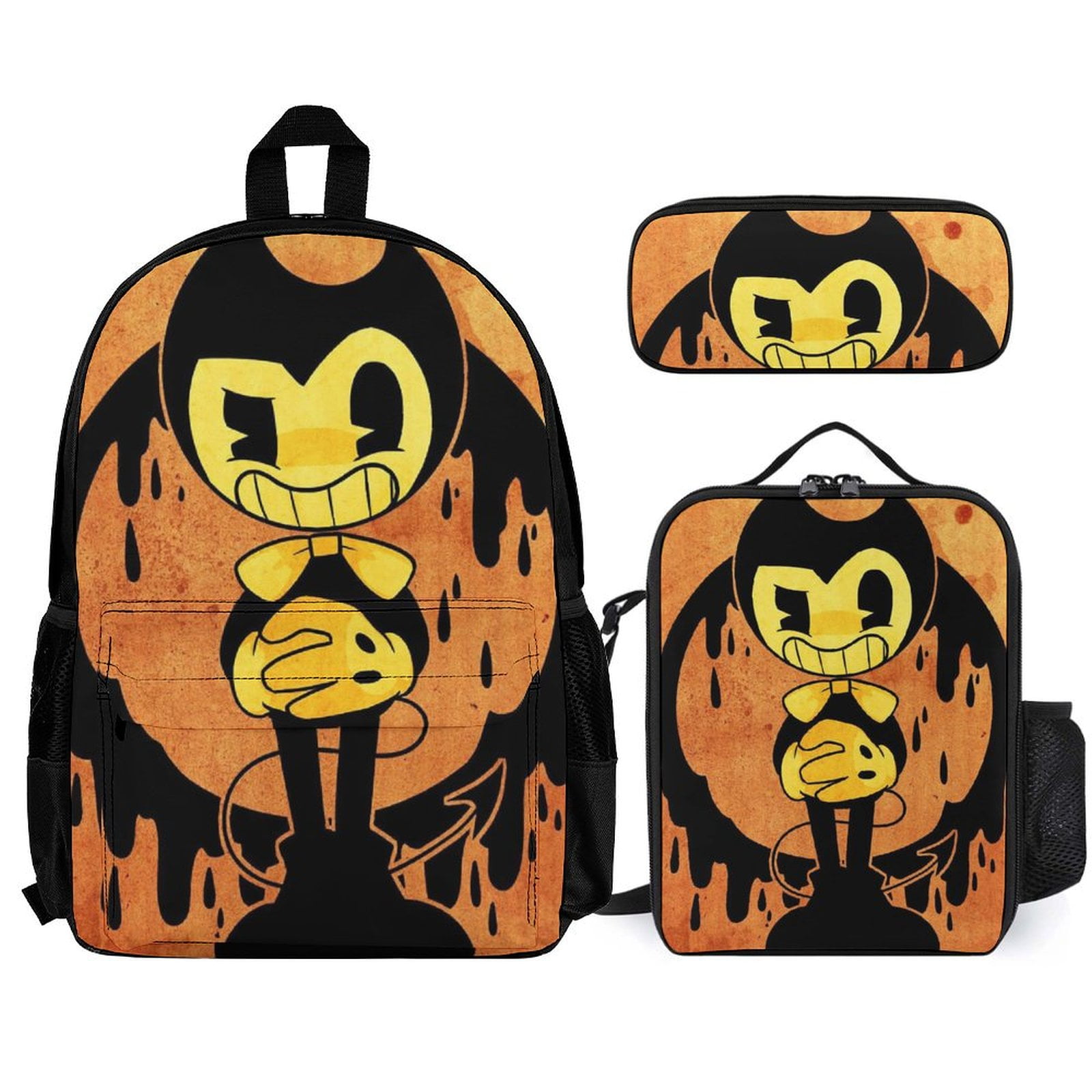Bendy And The Ink Machine Backpacks 3 Piece Set Bookbag with Lunch Bag ...