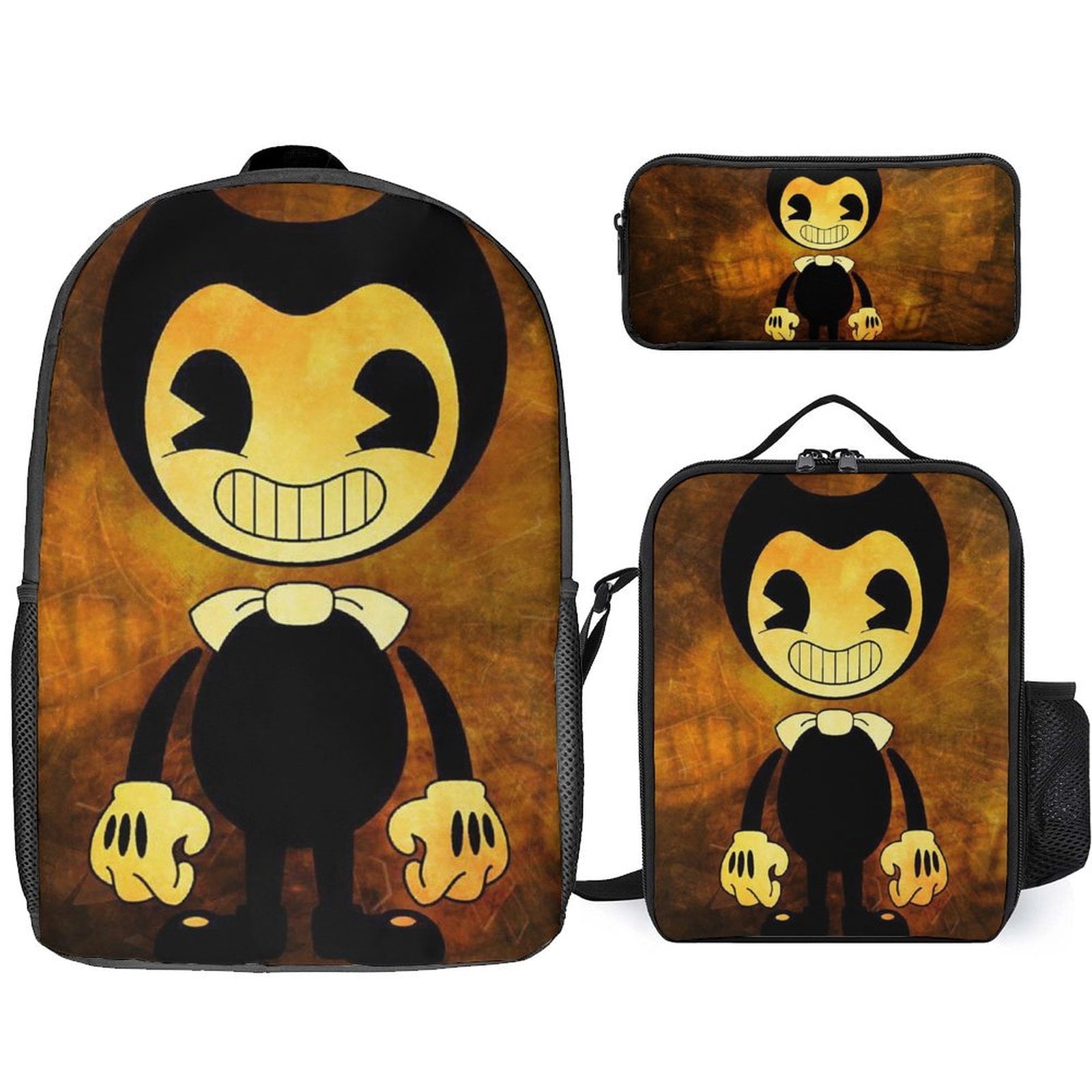 Bendy And The Ink Machine Backpacks 3 Piece Set Bookbag with Lunch Bag ...