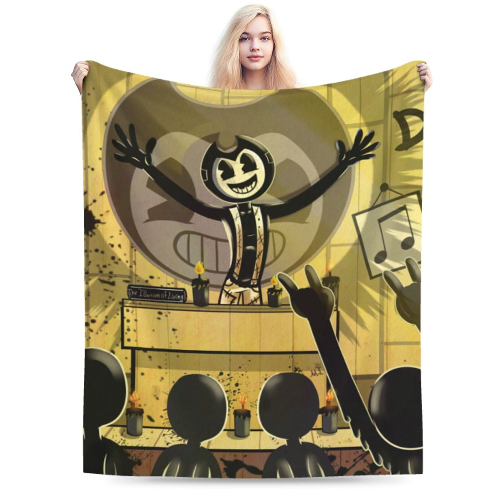 Bendy And The Ink Machine Blanket, Horror Game Throw Blanket For Bed ...