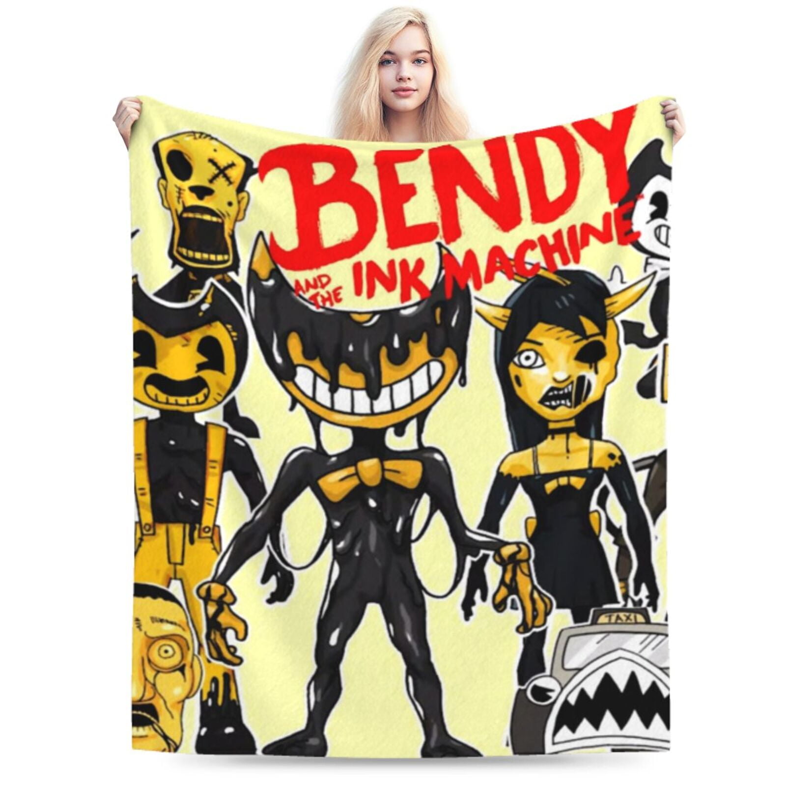 Bendy And The Ink Machine Blanket, Horror Game Throw Blanket For Bed ...