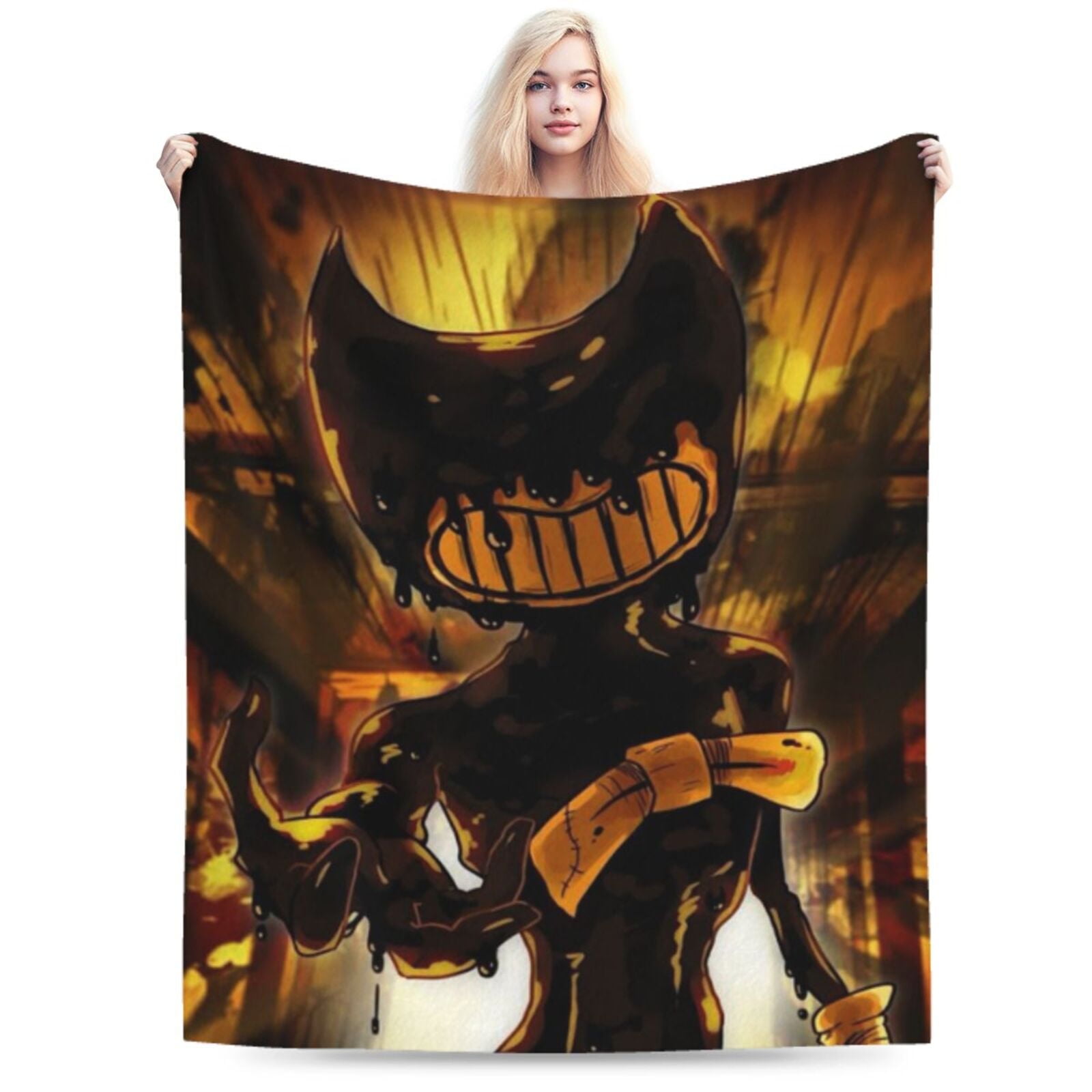 Bendy And The Ink Machine Blanket, Horror Game Throw Blanket For Bed ...