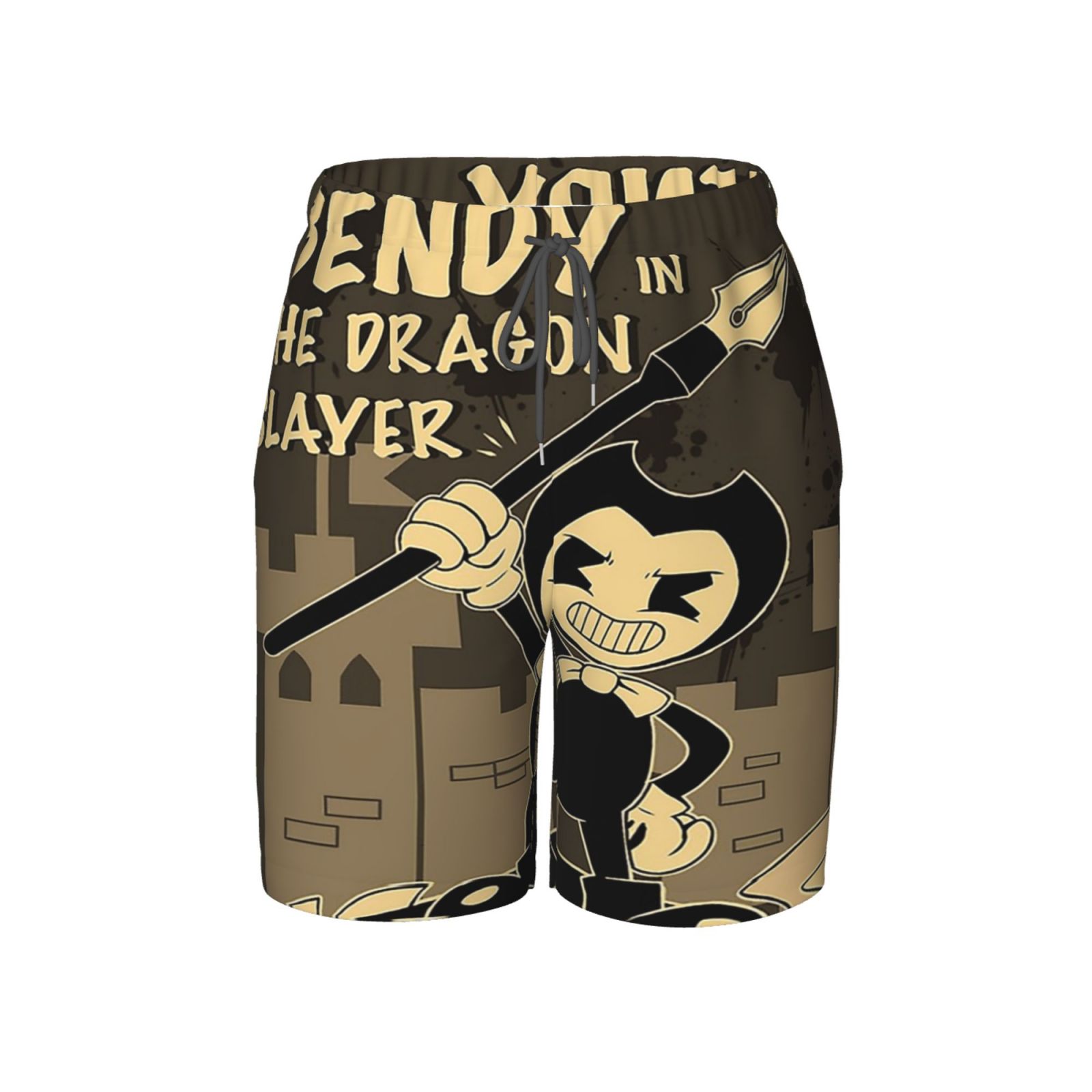 Bendy And The Ink Machine Boy'S Swim Trunks Quick Dry Board Shorts Kids ...