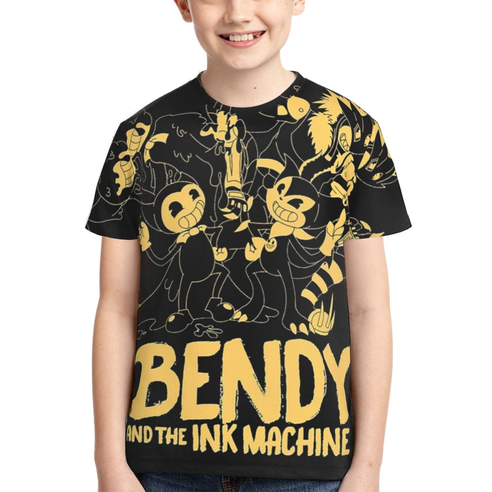 Bendy And The Ink Machine Boys Girls 3d Graphic Printed T-Shirt ...