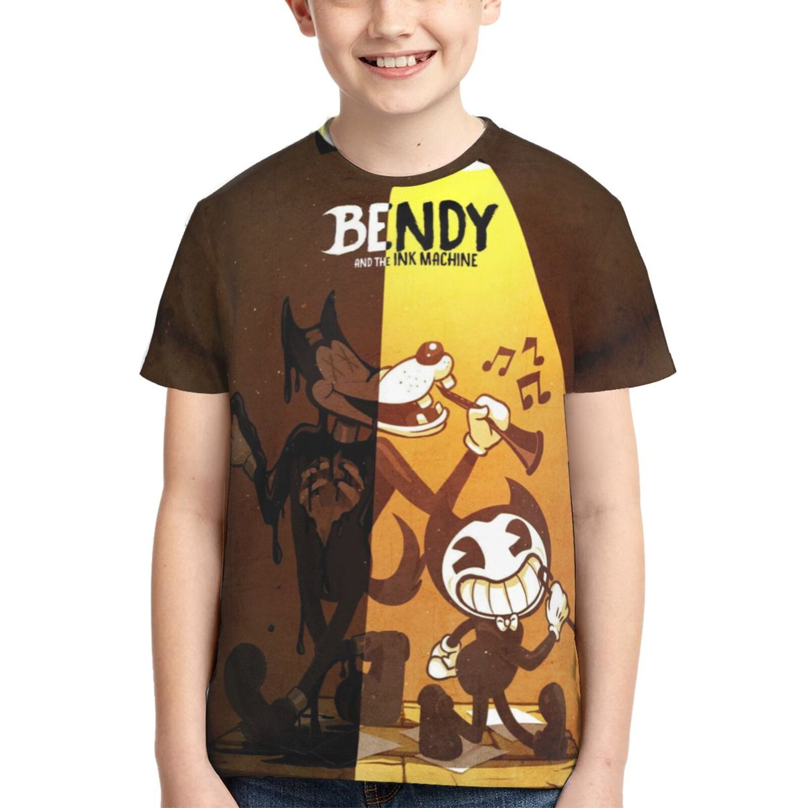 Bendy And The Ink Machine Boys Girls 3d Graphic Printed T-Shirt ...