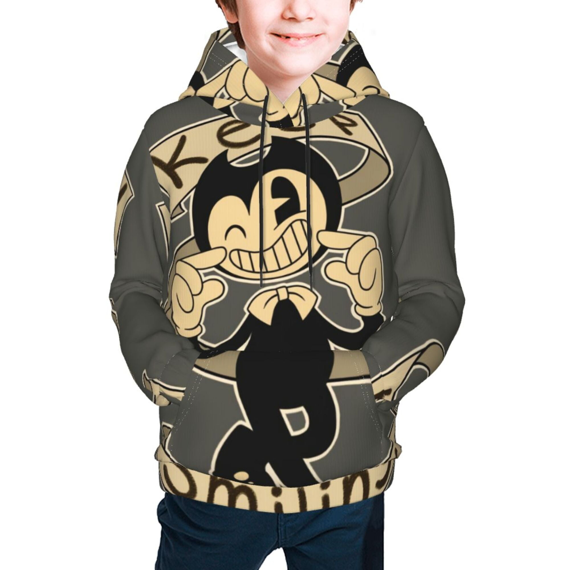 Bendy And The Ink Machine Boys Girls Hoodies Fashion Graphic Hooded Sweatshirt Casual Pullover ...