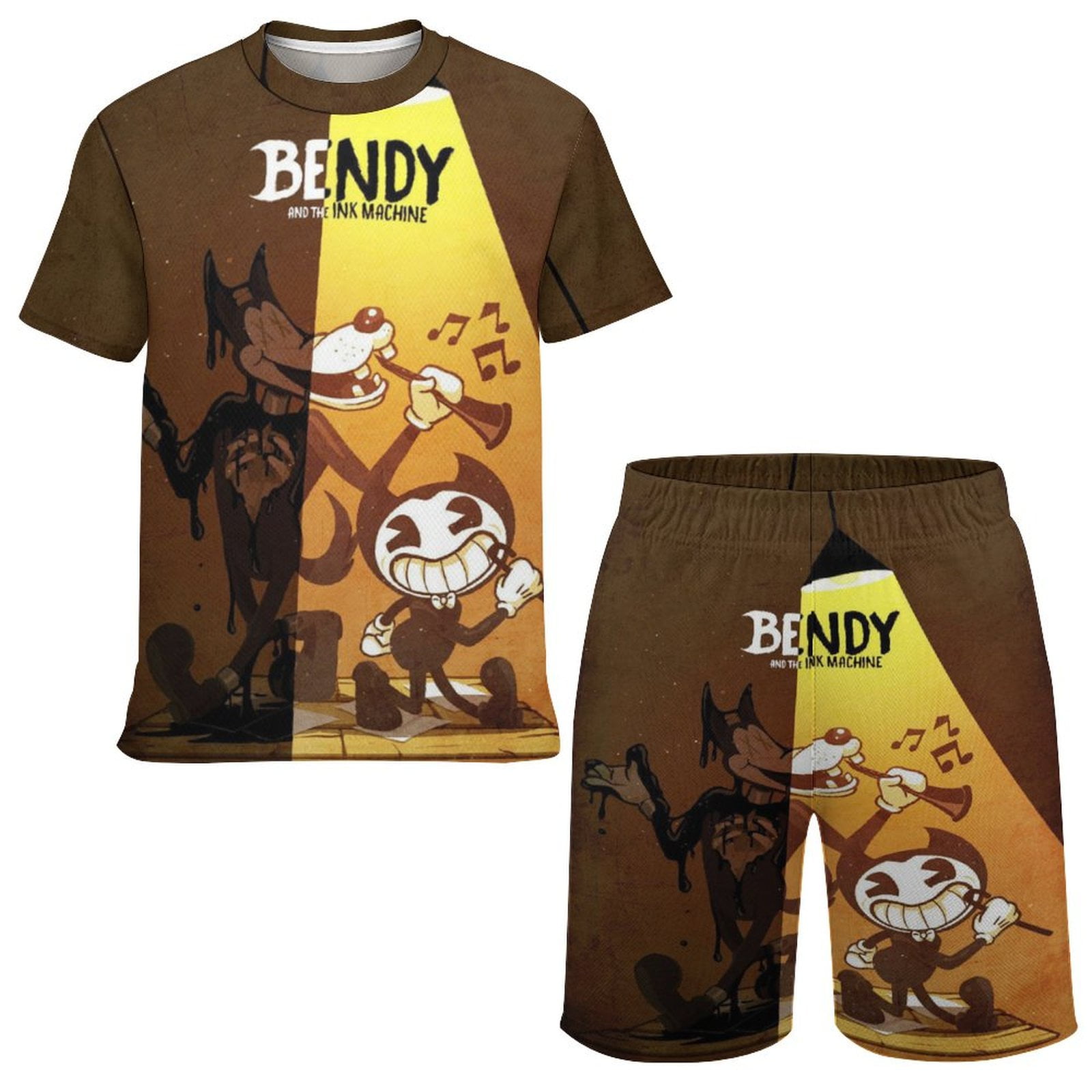 Bendy And The Ink Machine Boys Girls Short Sleeve Mesh T-Shirt And ...