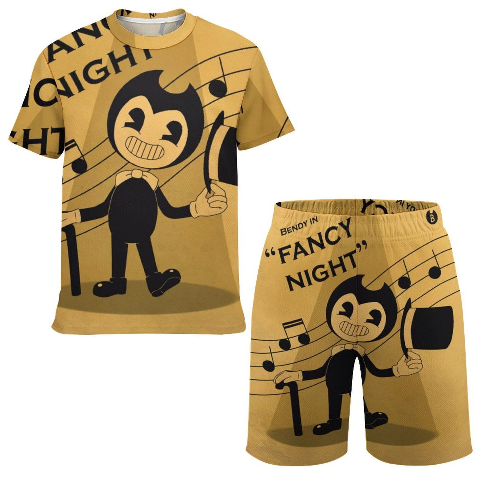 Bendy And The Ink Machine Boys Girls Short Sleeve Mesh T-Shirt And ...