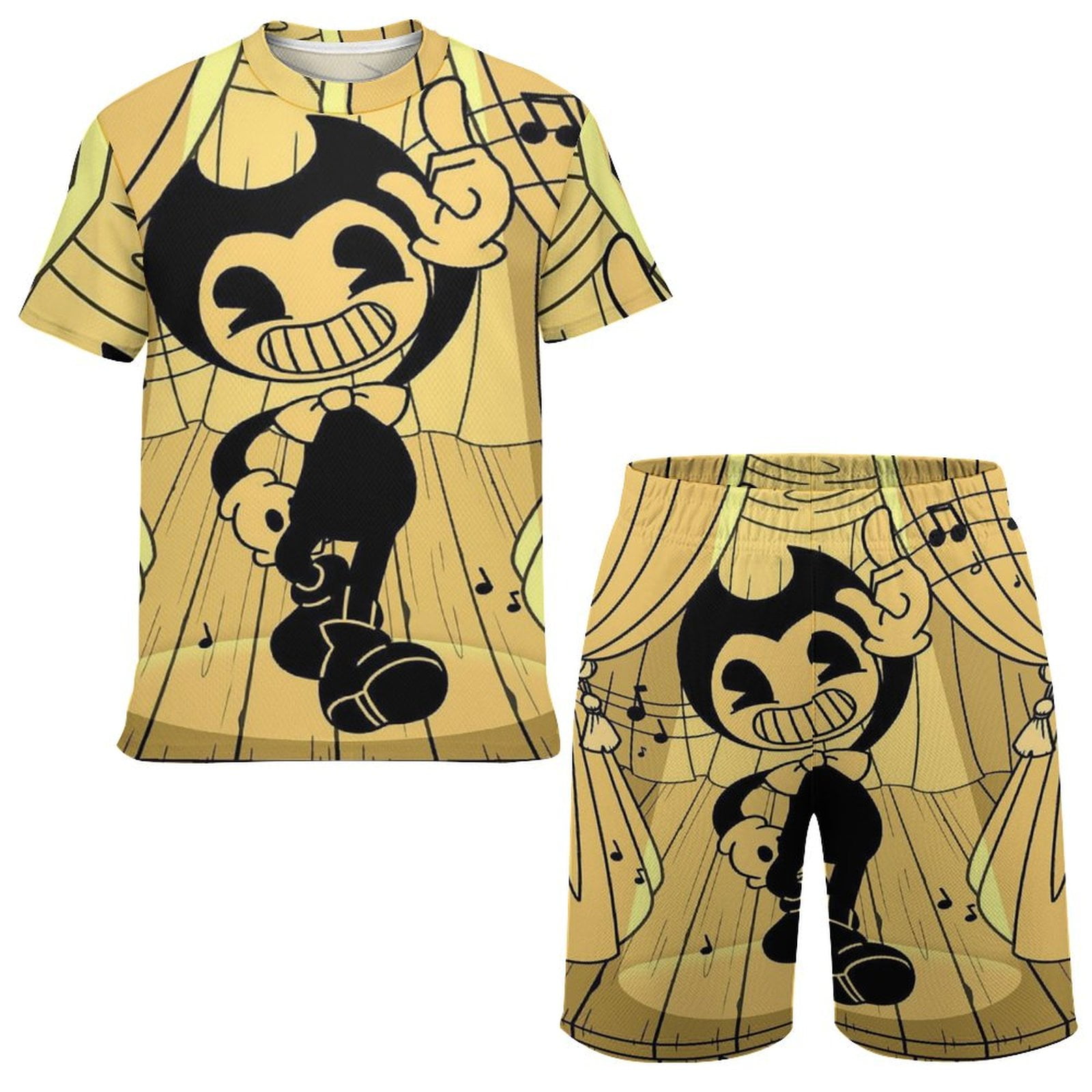 Bendy And The Ink Machine Boys Girls Short Sleeve Mesh T-Shirt And ...