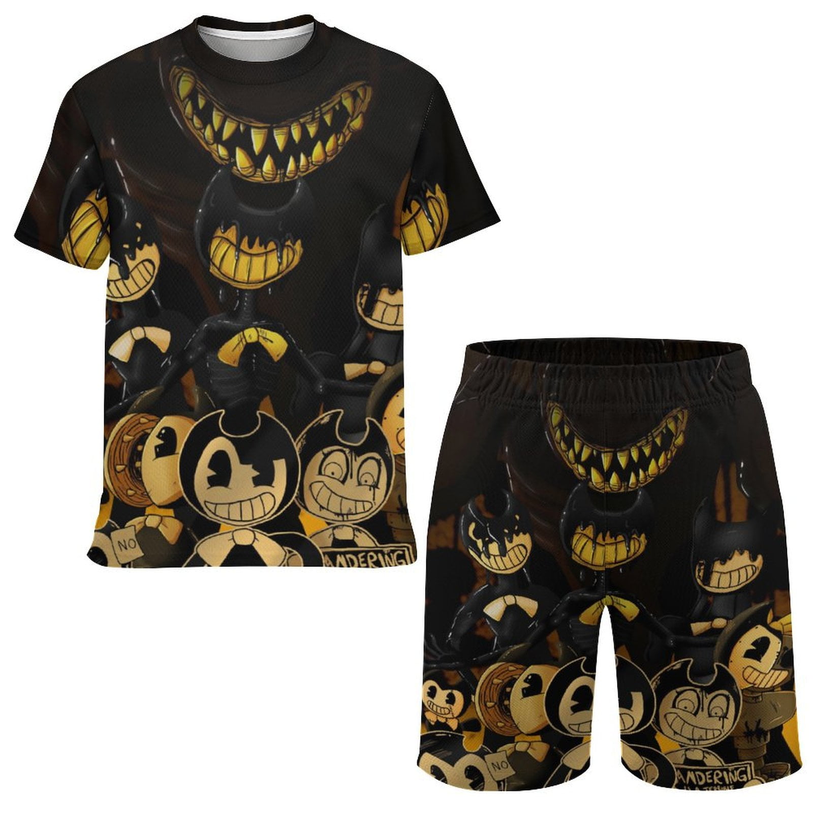 Bendy And The Ink Machine Boys Girls Short Sleeve Mesh T-Shirt And ...