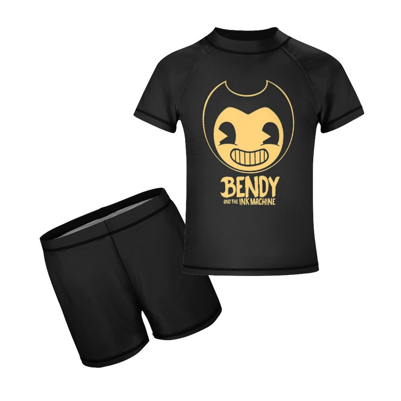 Bendy And The Ink Machine Boys Two Piece Rash Guard Swimsuits Kids ...