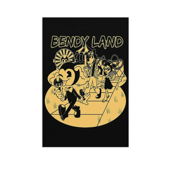 Bendy And The Ink Machine Canvas Wall Art Painting Artwork Picutures ...