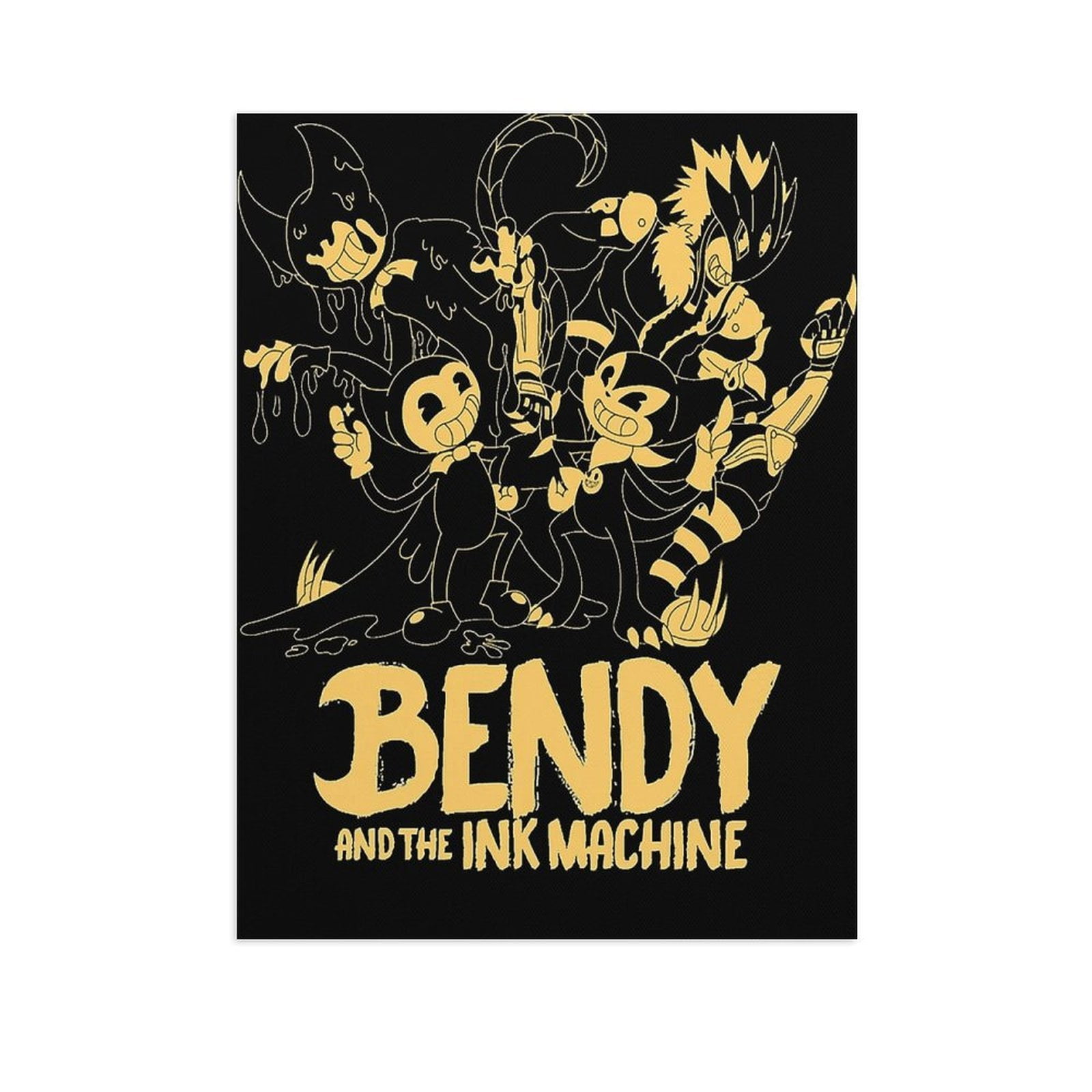 Bendy And The Ink Machine Canvas Wall Art Painting Artwork Picutures ...