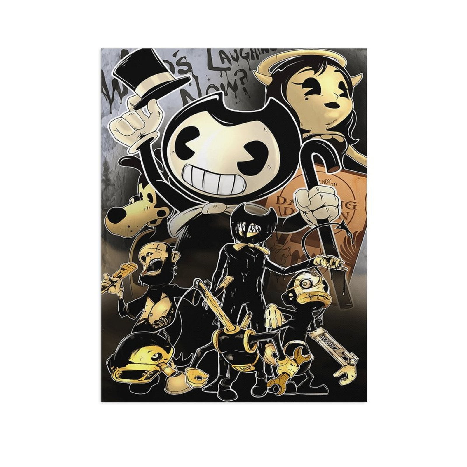 Bendy And The Ink Machine Canvas Wall Art Painting Artwork Picutures ...