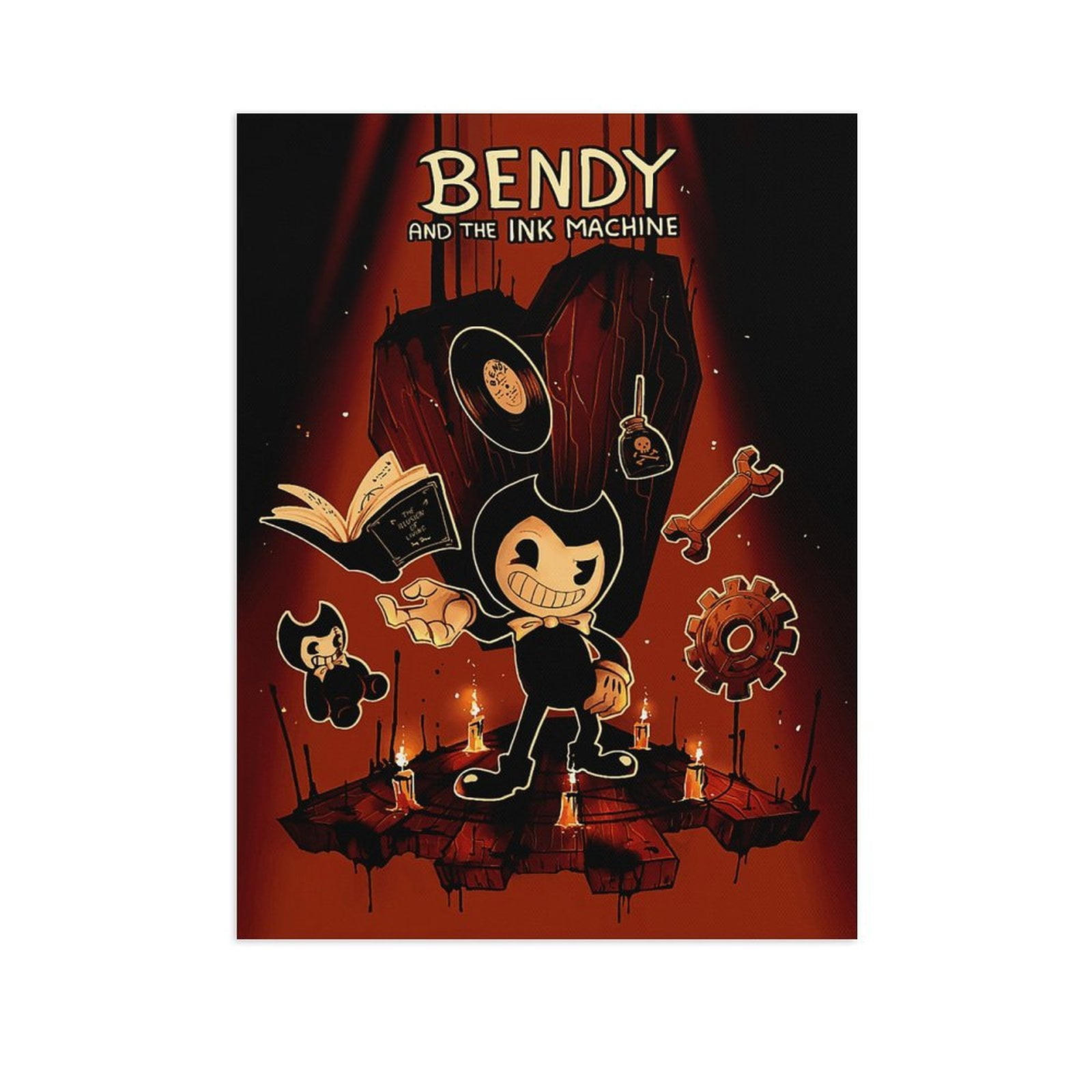 Bendy And The Ink Machine Canvas Wall Art Painting Artwork Picutures ...