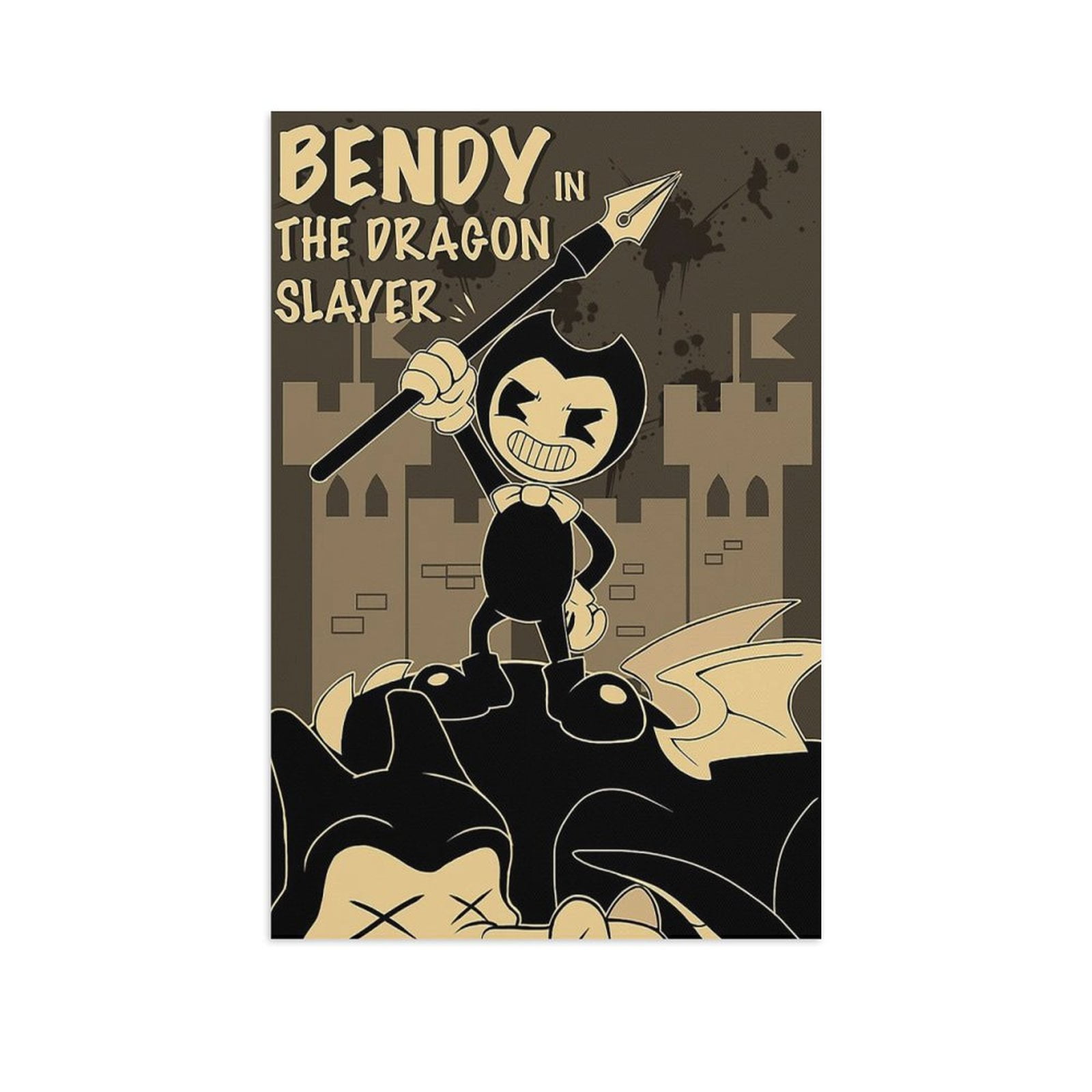 Bendy And The Ink Machine Canvas Wall Art Painting Artwork Picutures ...
