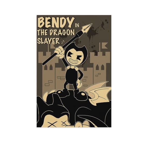 Bendy And The Ink Machine Canvas Wall Art Painting Artwork Picutures ...