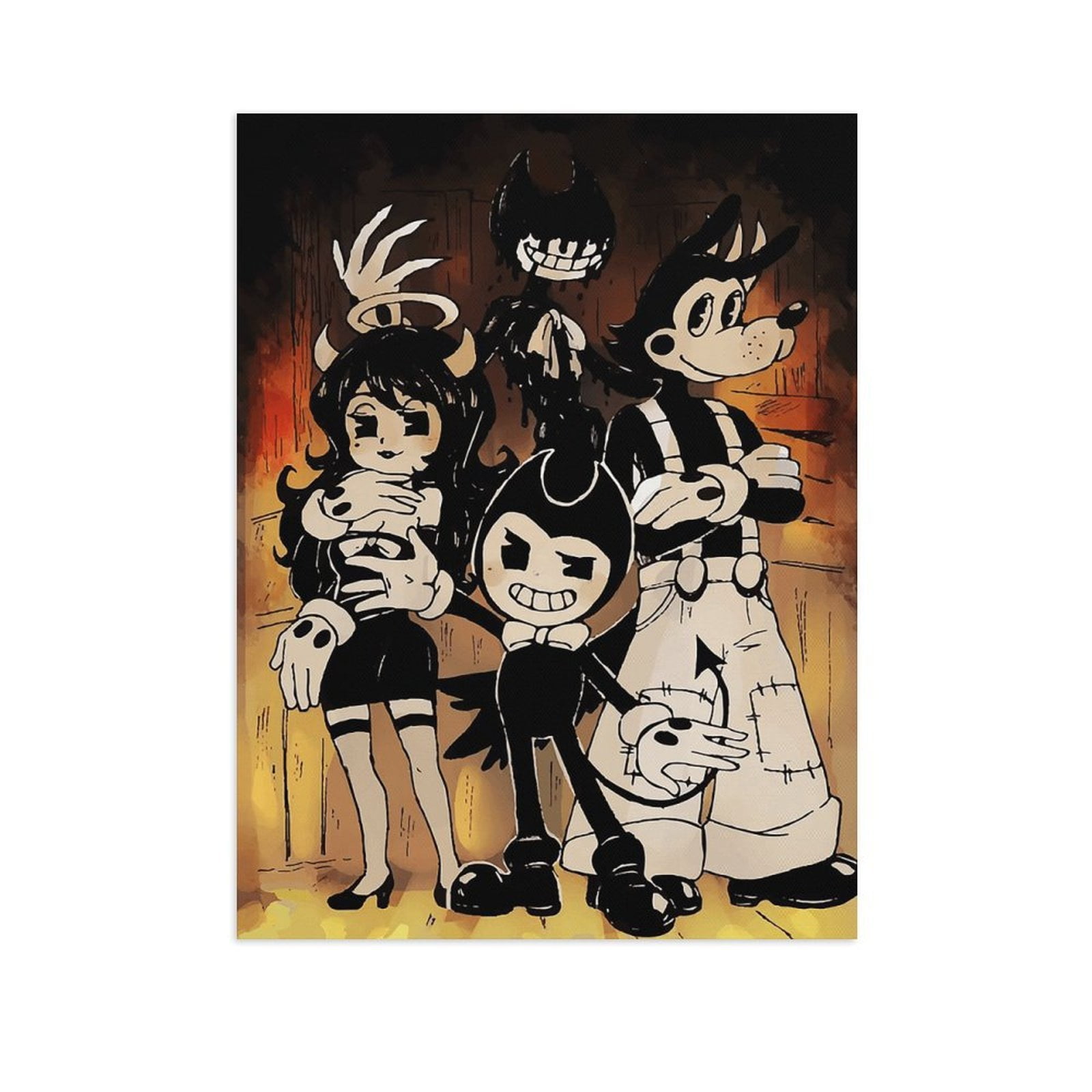 Bendy And The Ink Machine Canvas Wall Art Painting Artwork Picutures ...