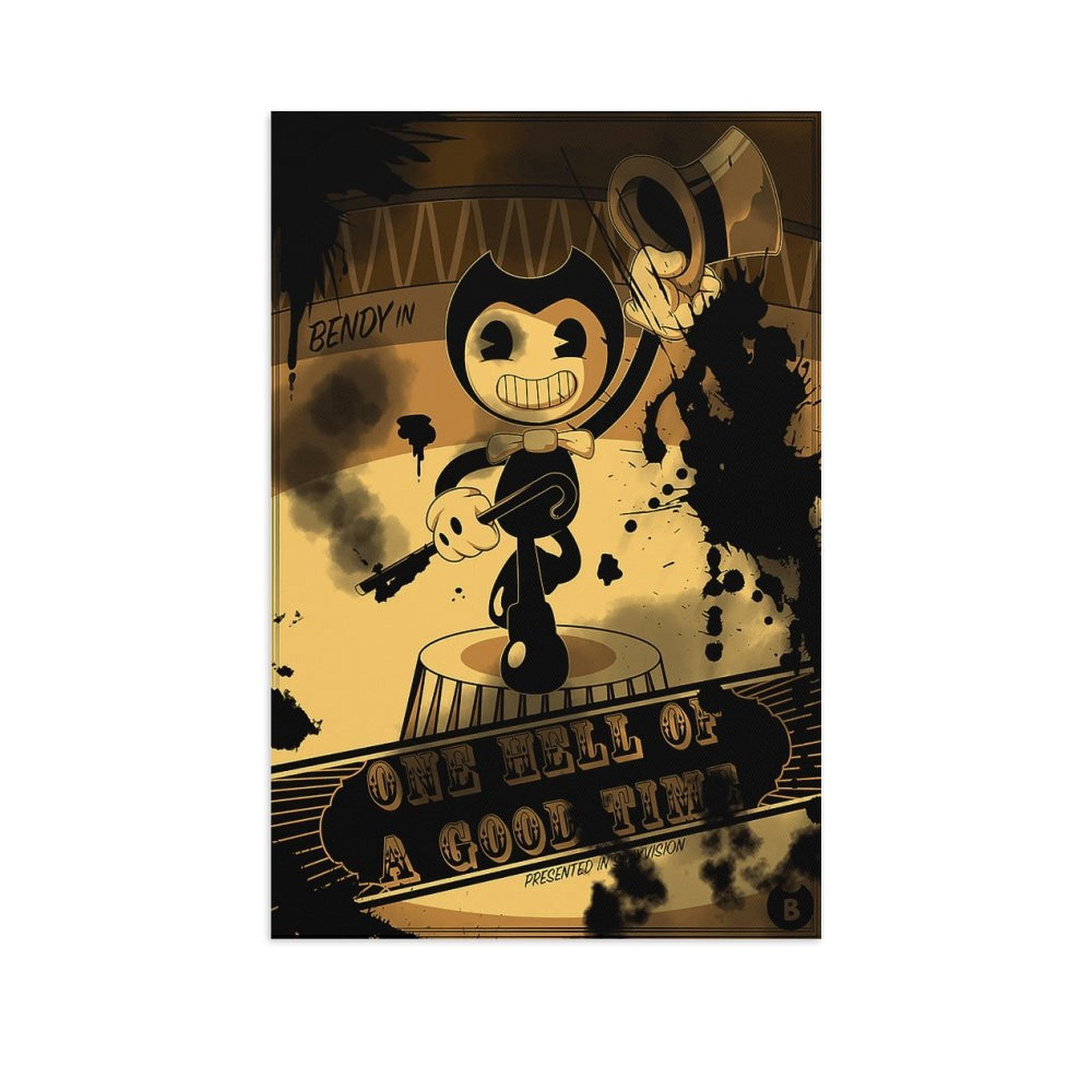 Bendy And The Ink Machine Canvas Wall Art Painting Artwork Picutures ...