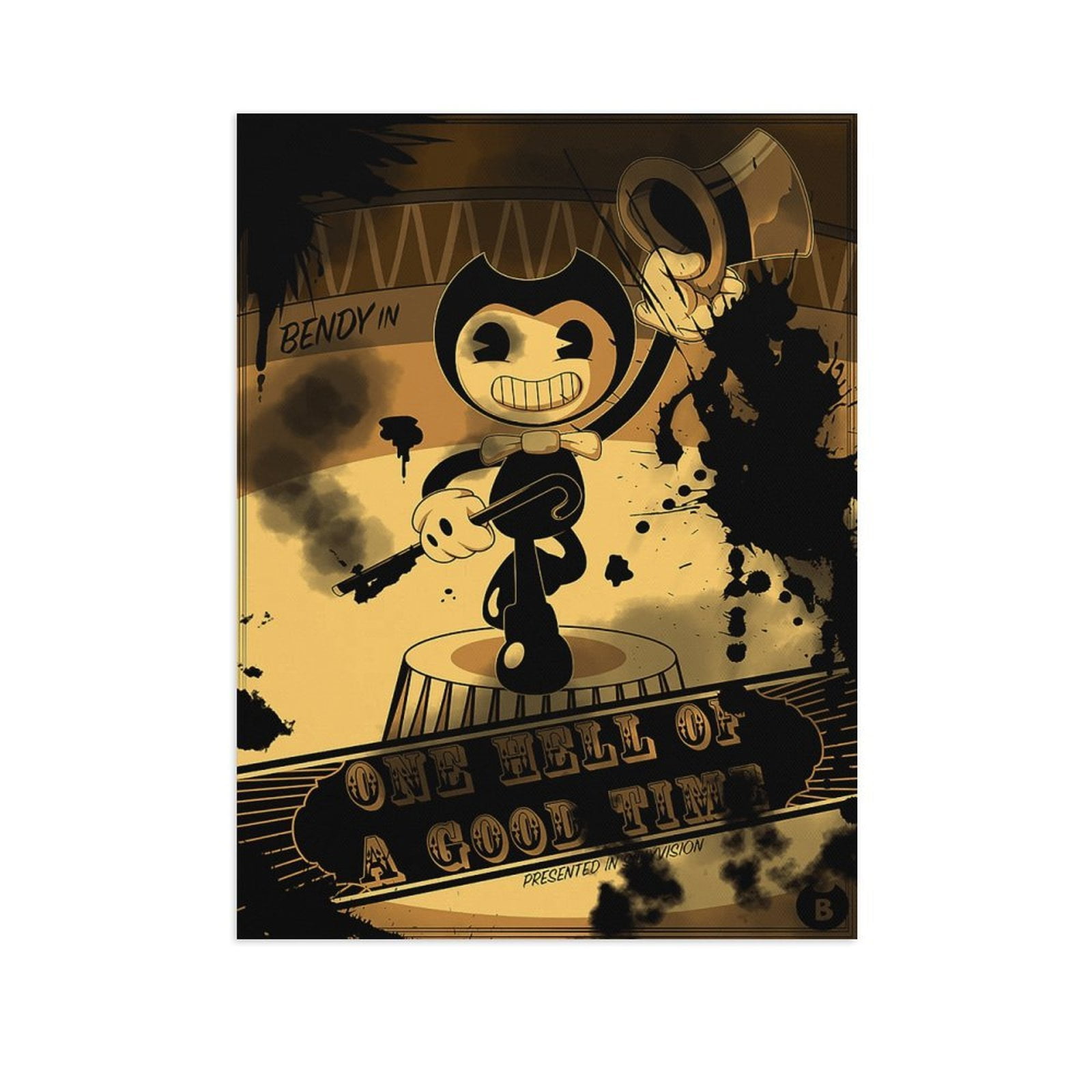 Bendy And The Ink Machine Canvas Wall Art Painting Artwork Picutures ...