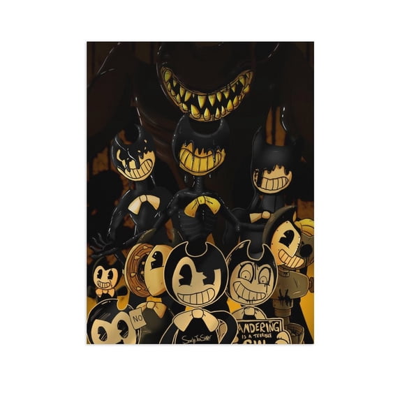 Bendy And The Ink Machine Canvas Wall Art Painting Artwork Picutures ...