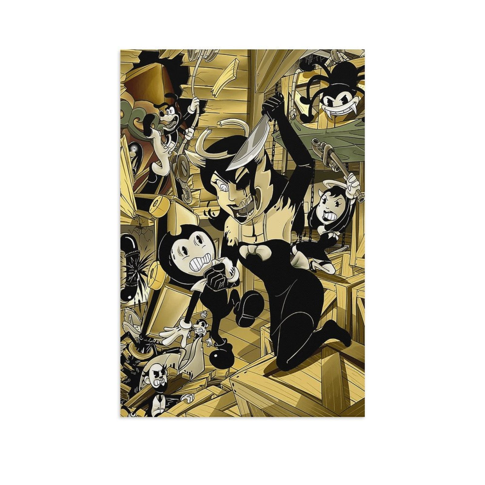 Bendy And The Ink Machine Canvas Wall Art Painting Artwork Picutures ...