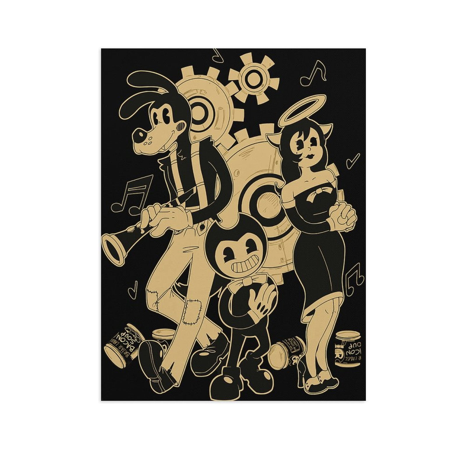Bendy And The Ink Machine Canvas Wall Art Painting Artwork Picutures ...