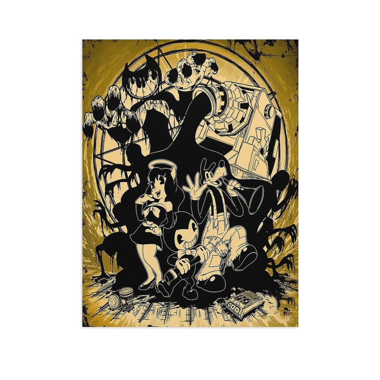 Bendy And The Ink Machine Canvas Wall Art Painting Artwork Picutures ...