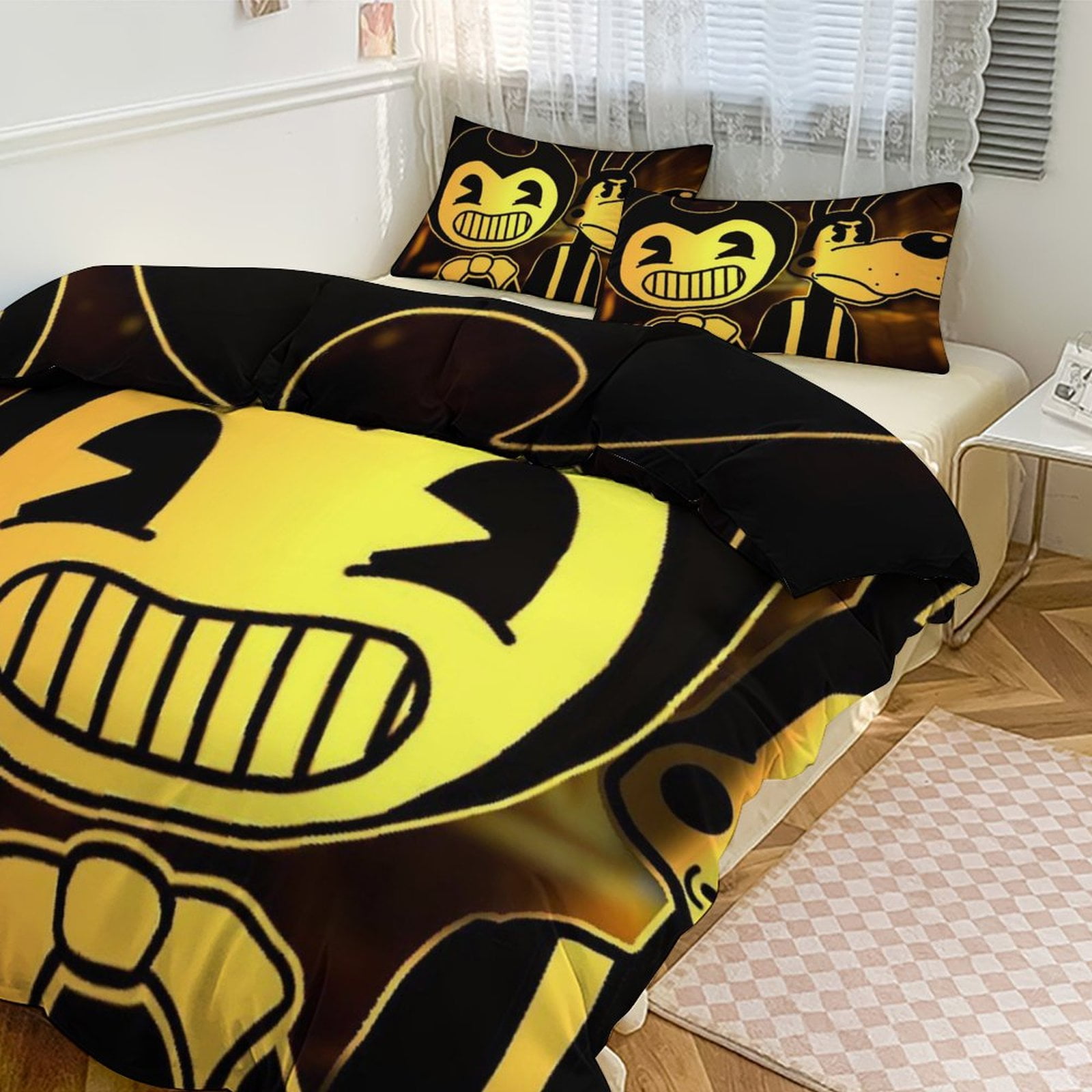 Bendy And The Ink Machine Cartoon 3-piece Set with Quilt Cover And 2 ...