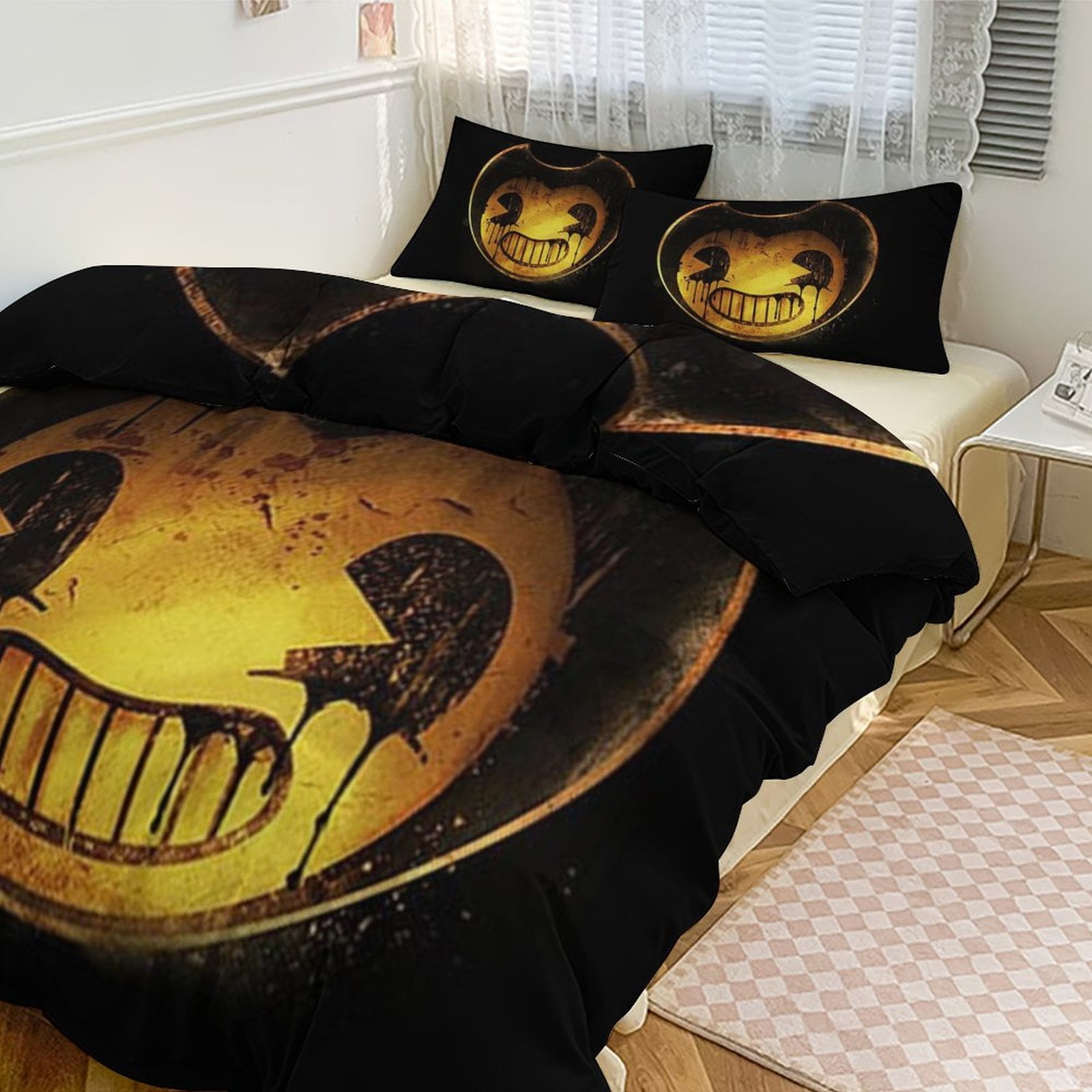 Bendy And The Ink Machine Cartoon 3-piece Set with Quilt Cover And 2 ...