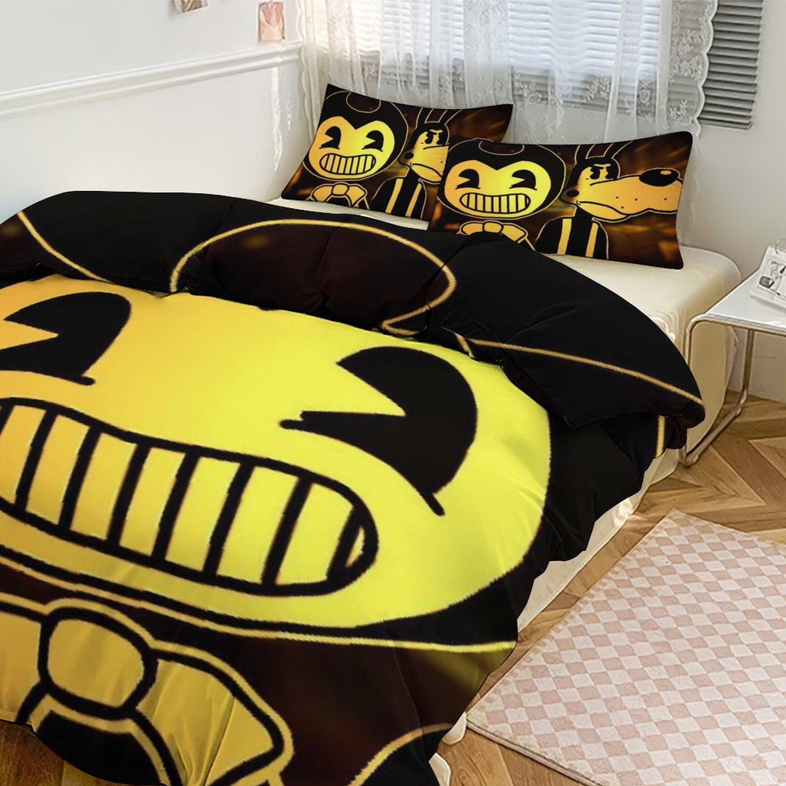 Bendy And The Ink Machine Cartoon 3-piece Set with Quilt Cover And 2 ...