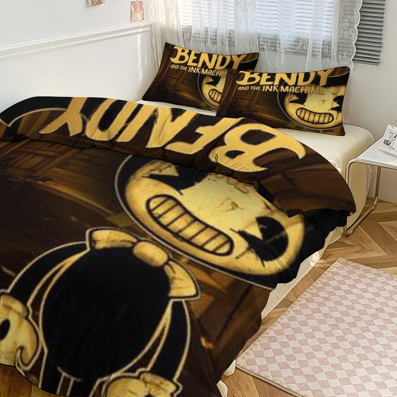 Bendy And The Ink Machine Cartoon 3-piece Set with Quilt Cover And 2 ...