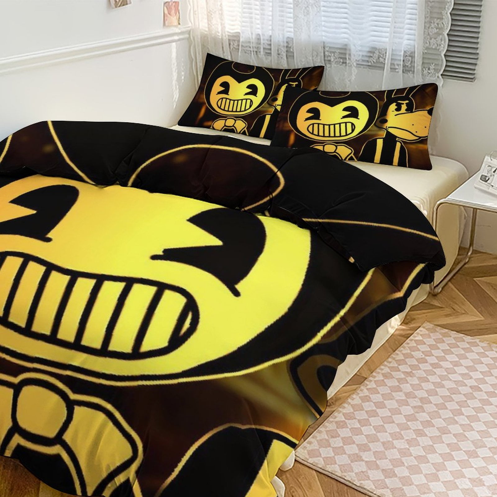 Bendy And The Ink Machine Cartoon 3-piece Set with Quilt Cover And 2 ...