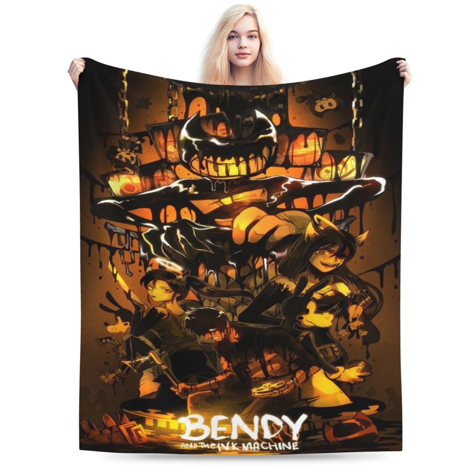 Bendy And The Ink Machine Cartoon Blanket, Super Soft Large Fluffy ...