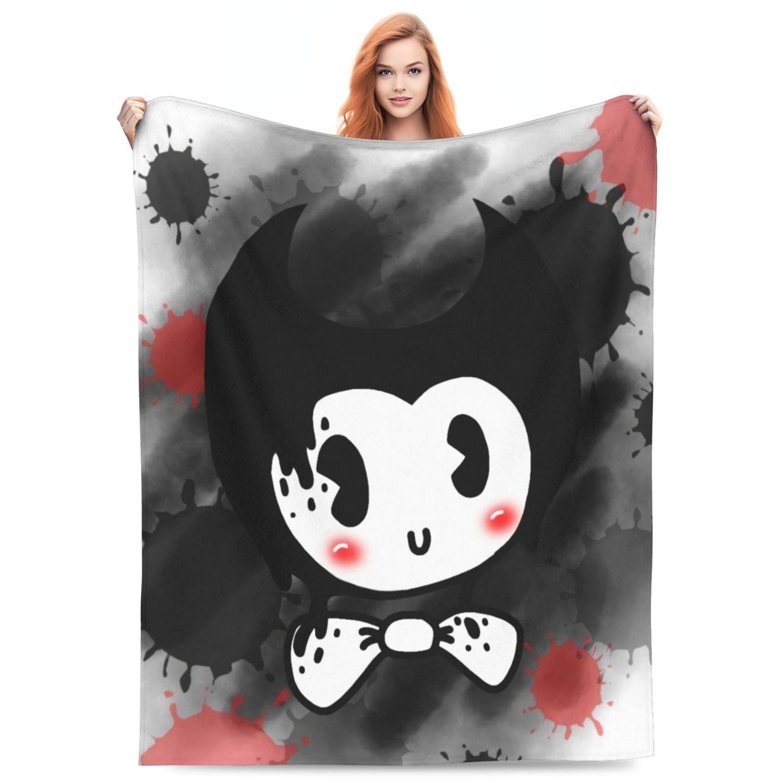 Bendy And The Ink Machine Cartoon Flannel Blanket, Soft and Cozy Plush ...