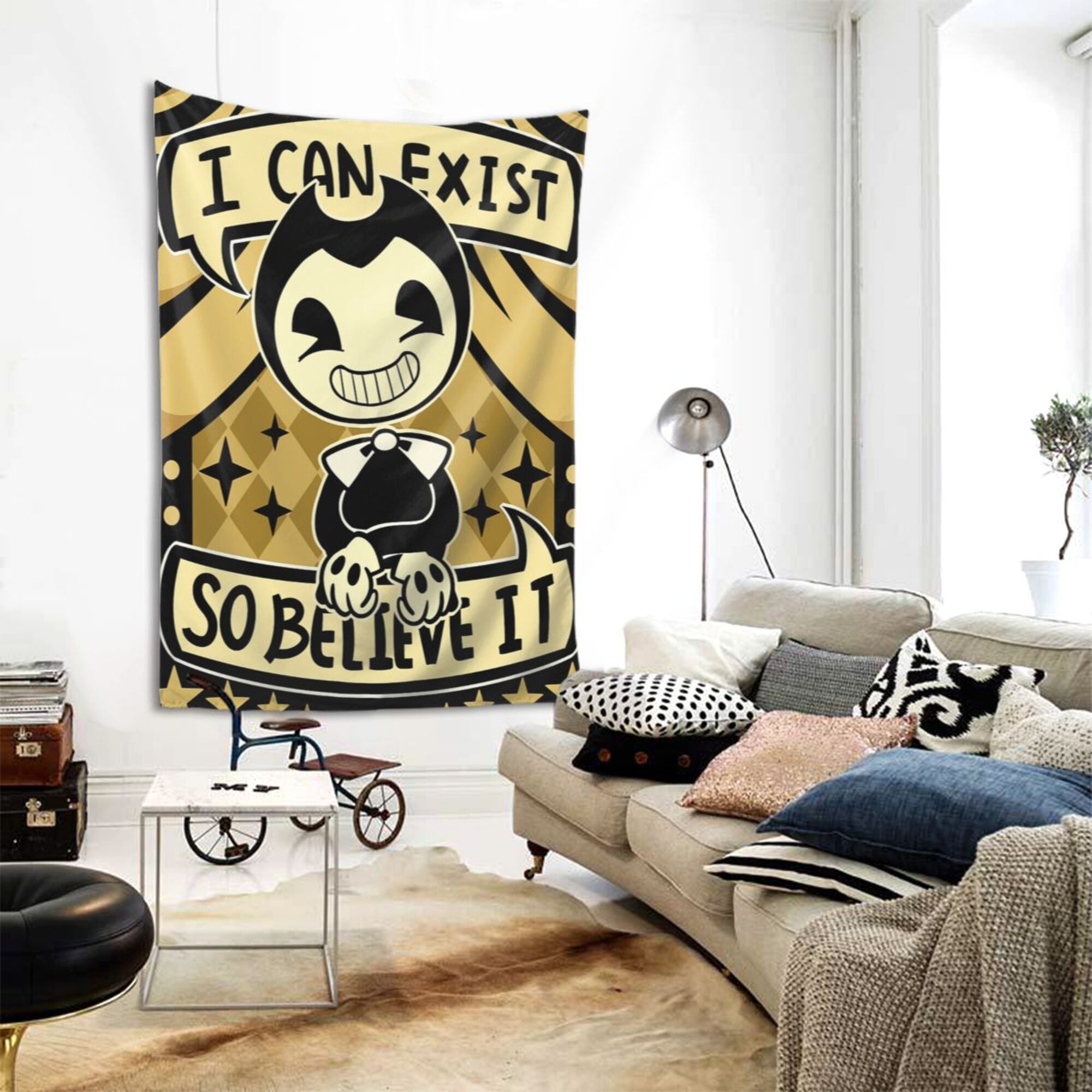 Bendy And The Ink Machine Cartoon Tapestry Large Wall Art Tapestries ...