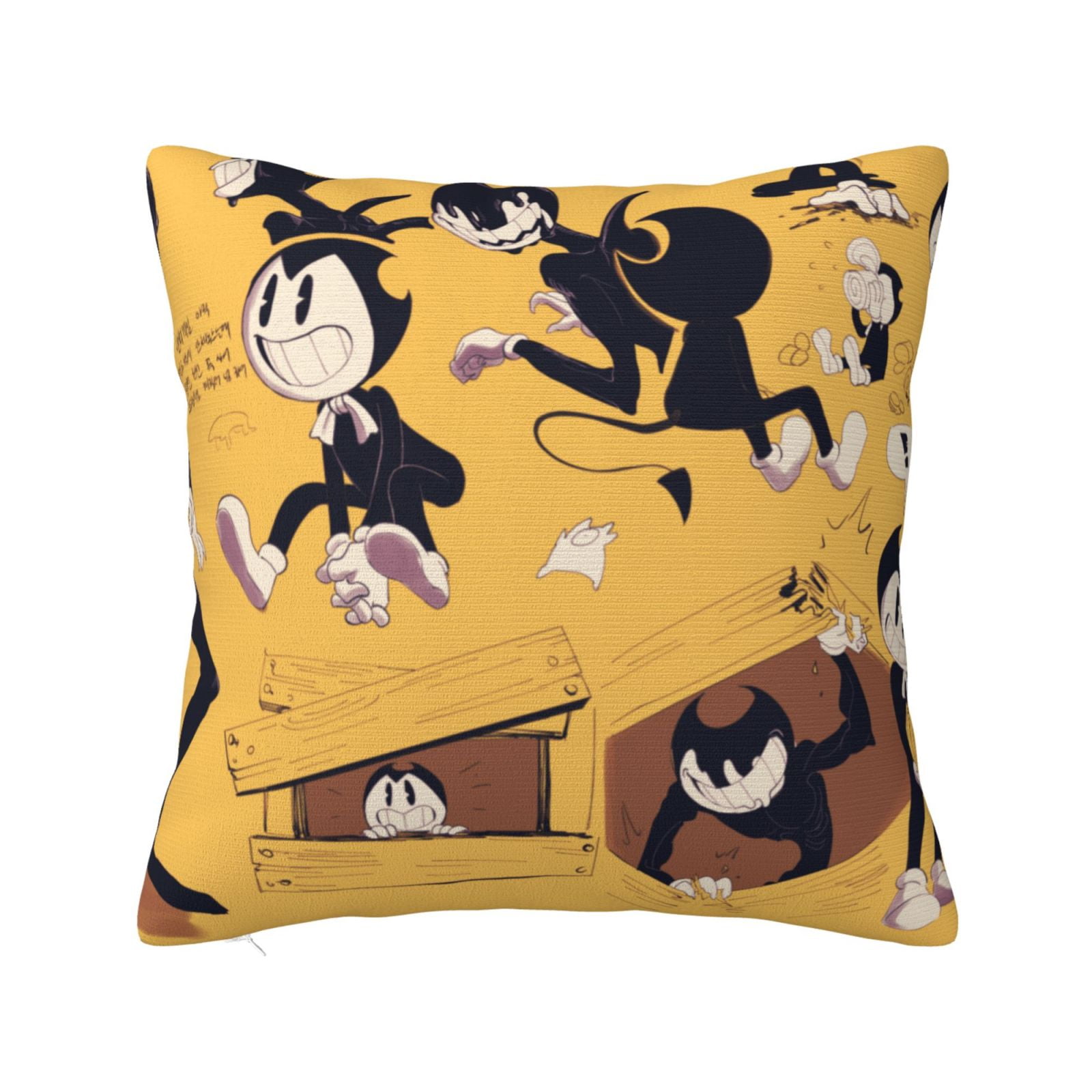 Bendy And The Ink Machine Decorative Square Throw Pillow Covers 12"X12 ...