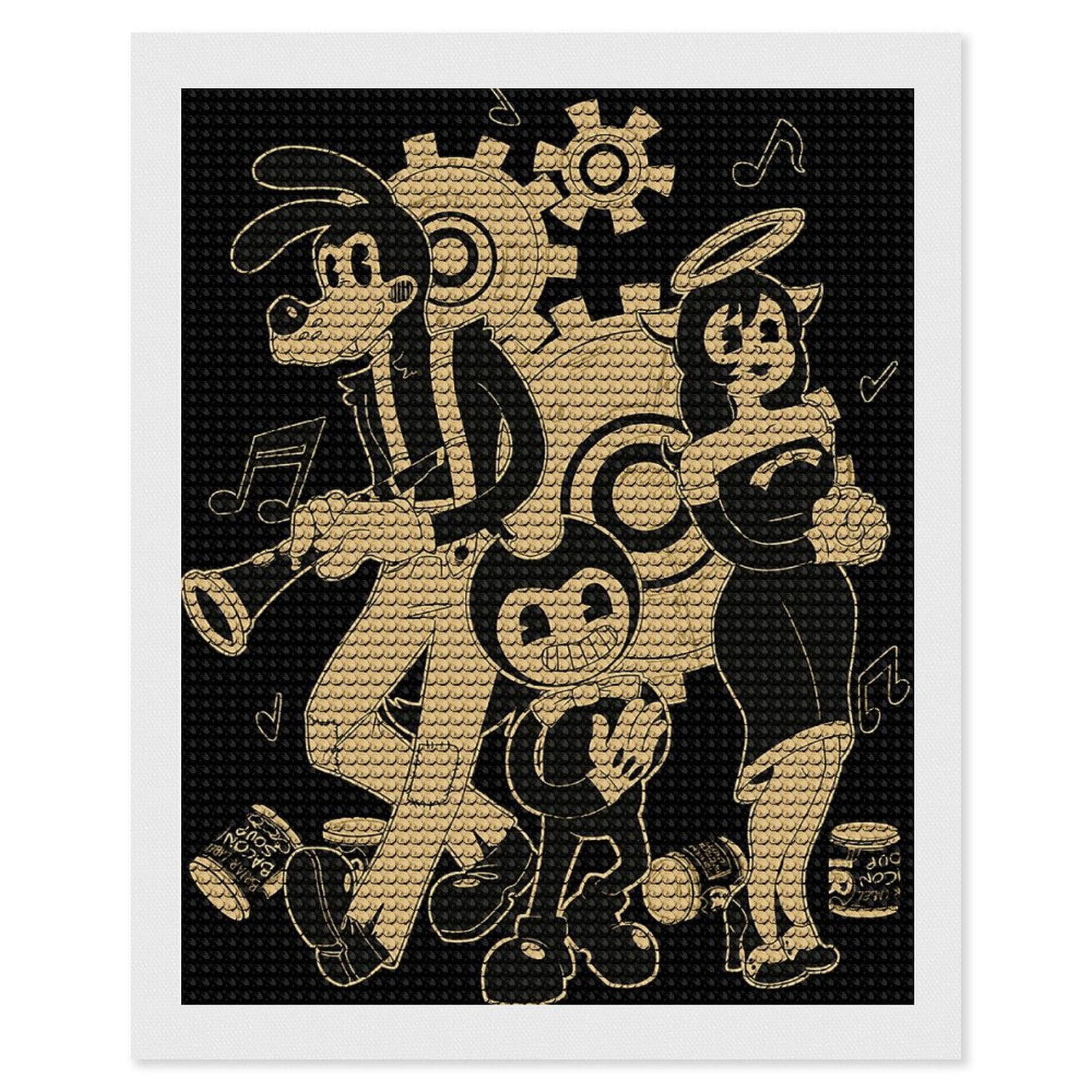 Bendy And The Ink Machine Diamond Art Kits for Adults Beginners Round ...