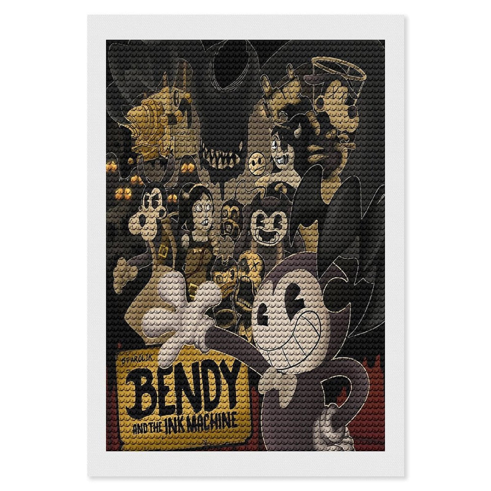 Bendy And The Ink Machine Diamond Art Kits for Adults Beginners Round ...