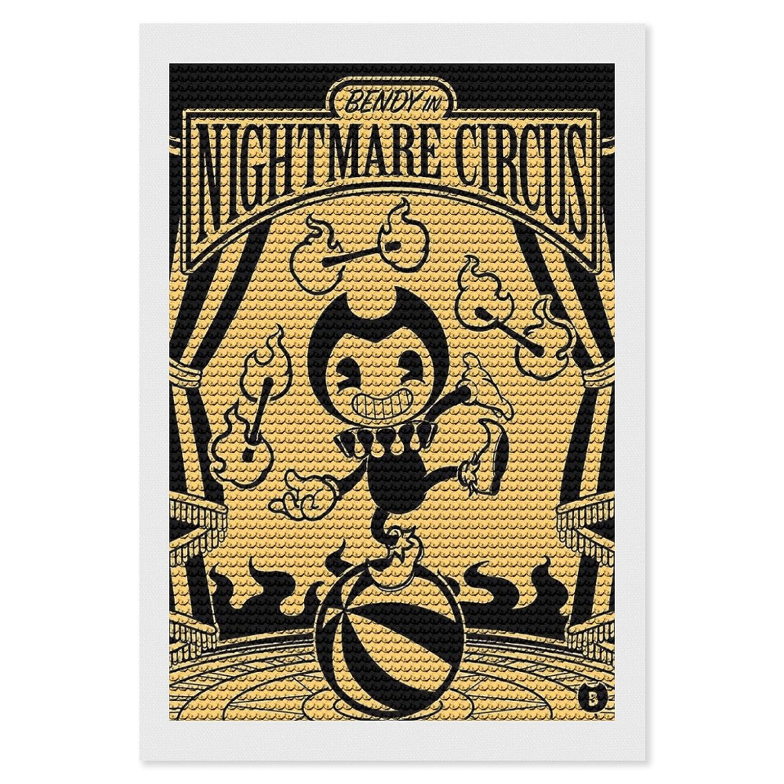 Bendy And The Ink Machine Diamond Art Kits for Adults Beginners Round ...