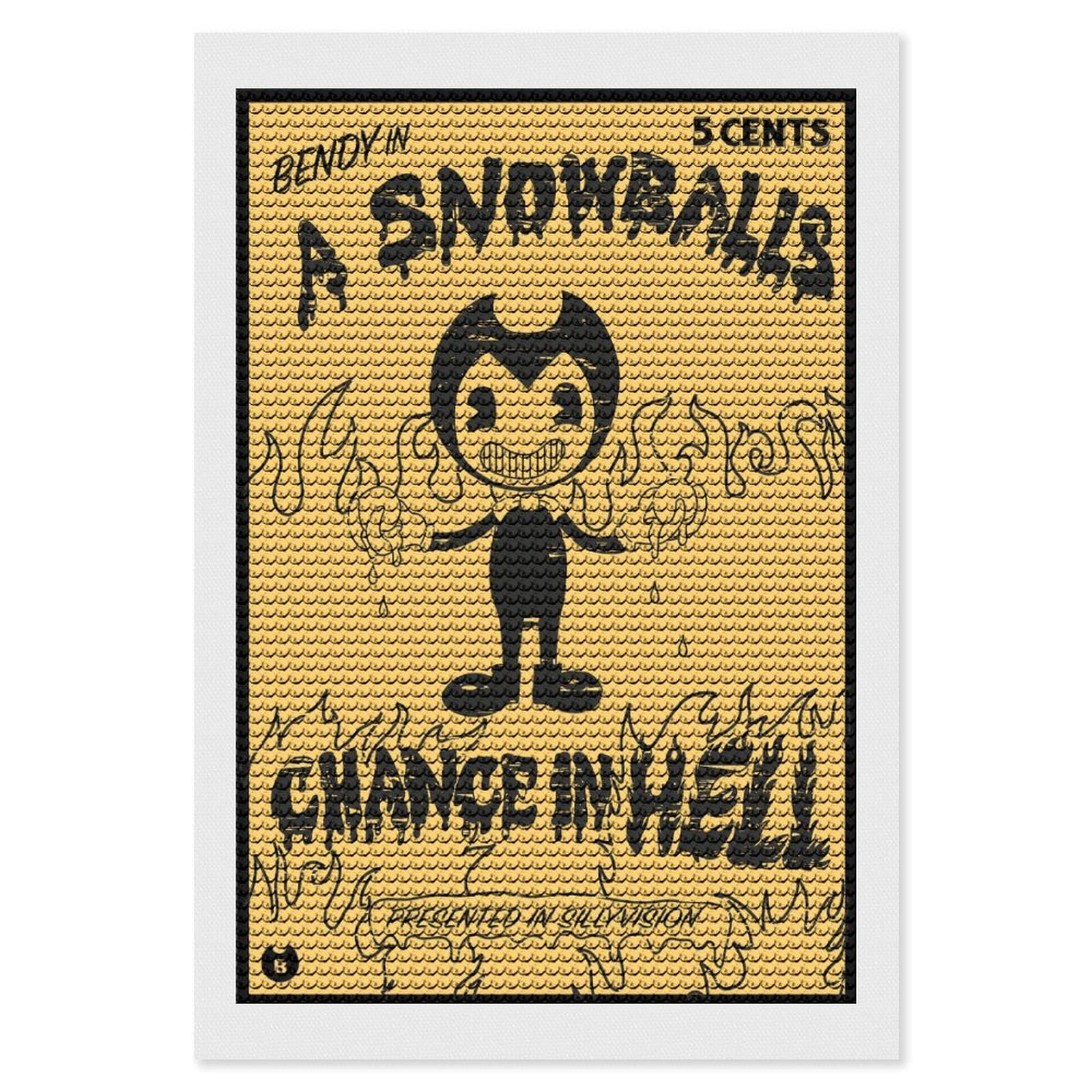 Bendy And The Ink Machine Diamond Art Kits for Adults Beginners Round ...