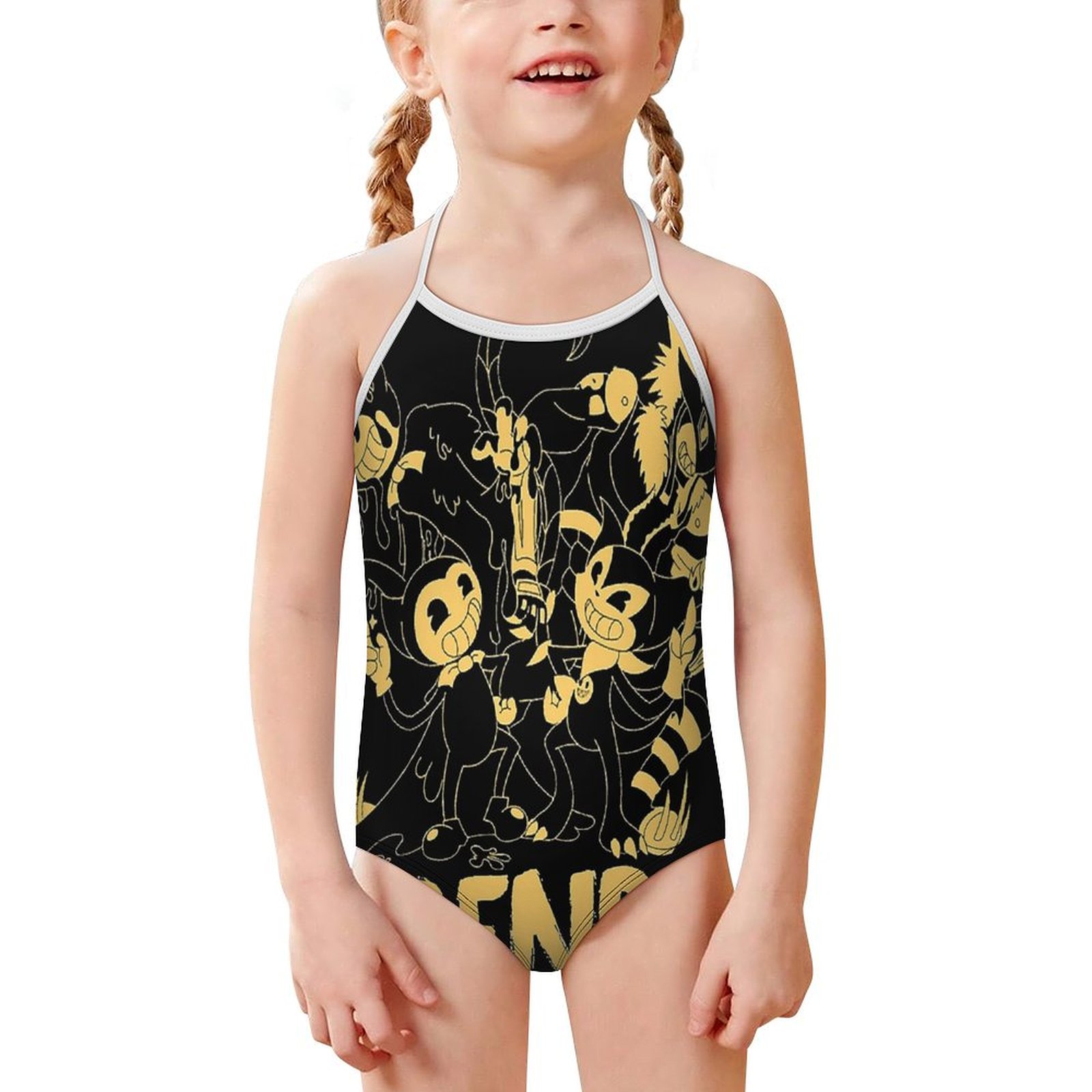 Bendy And The Ink Machine Girls One Piece Swimsuits Kids Sport Summer ...