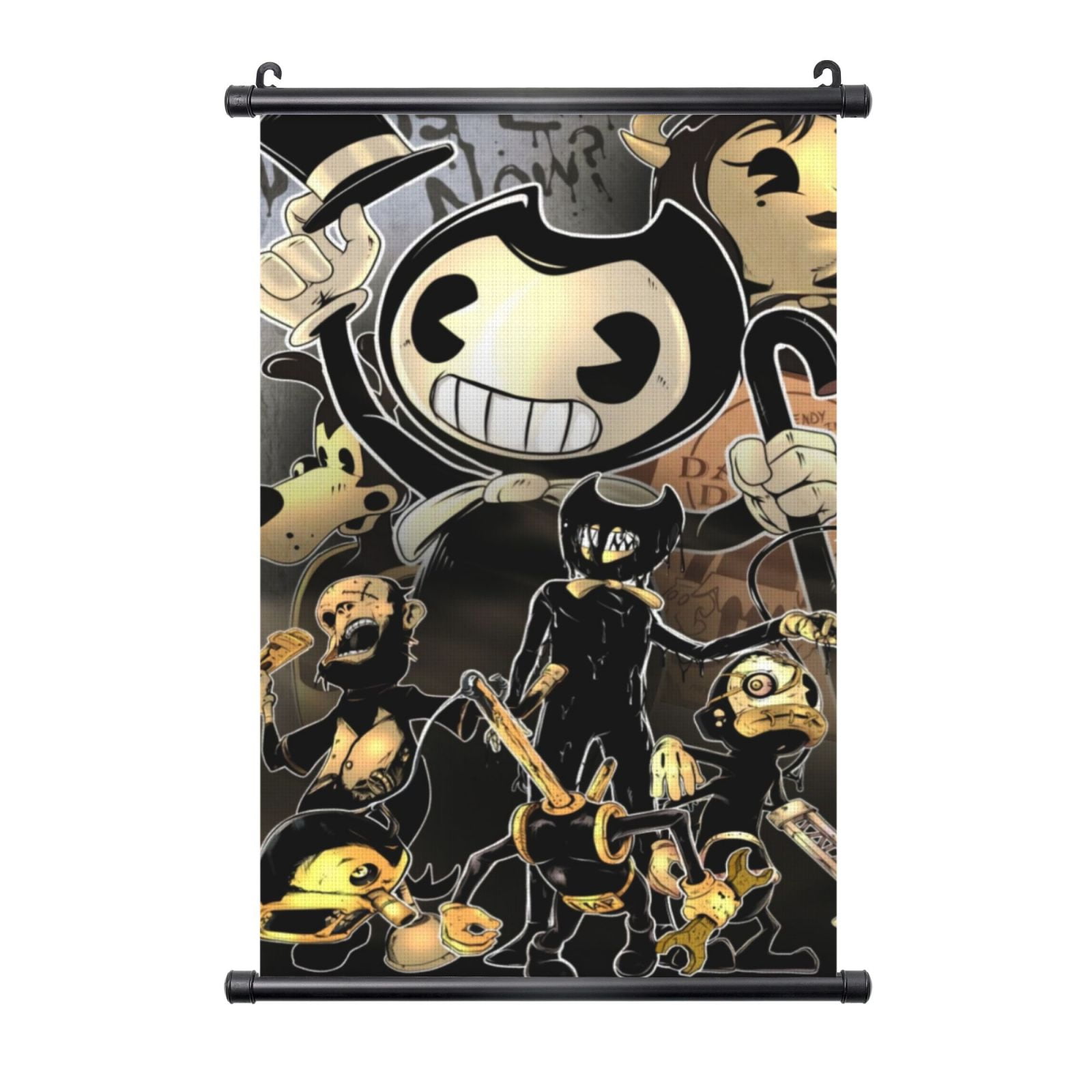 Bendy And The Ink Machine Hanging Poster, Black Plastic Shaft Wall ...